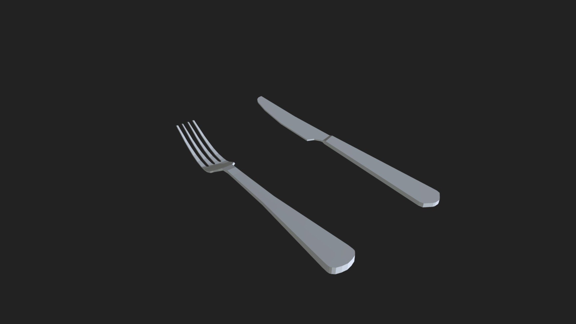 Knife and Fork (low poly) - Download Free 3D model by Adventure Dude ...
