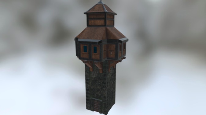 Tower Low Poly - 3D model by jmarshall [1b0572c] - Sketchfab