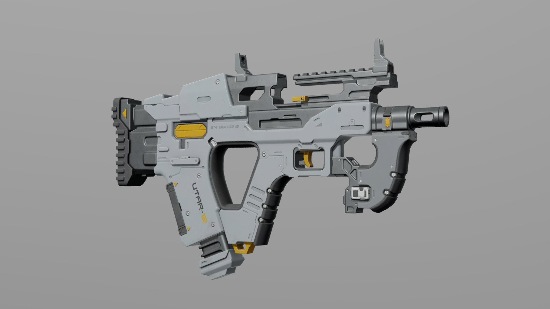 Sci-Fi Weapon - 3D model by mtrogers [1b07291] - Sketchfab