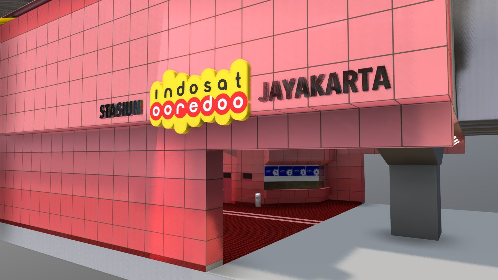 Stasiun Indosat Ooredoo Jayakarta - Download Free 3D model by Pandu ...