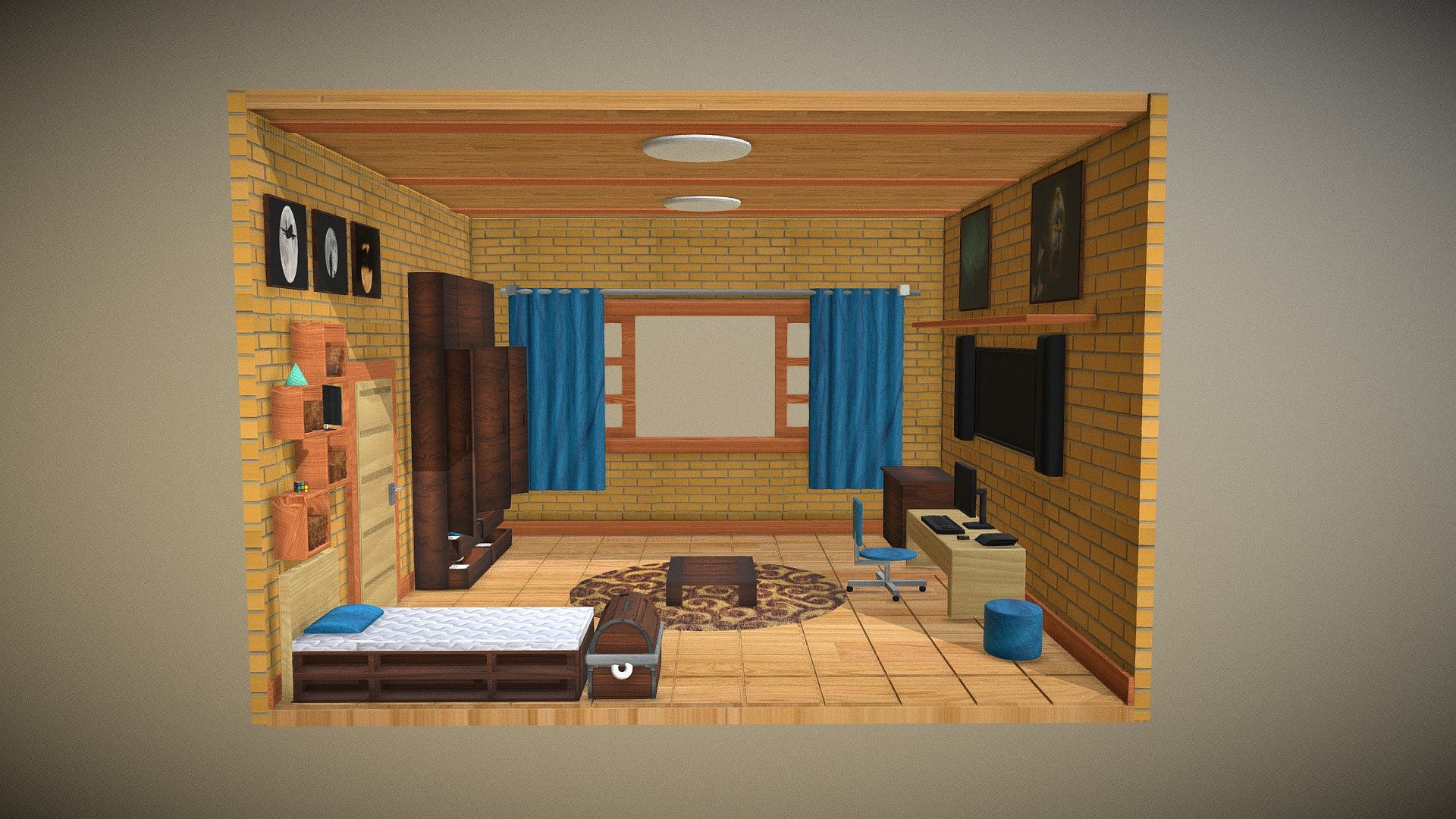 Quarto - 3D model by nitrusbr [1b0de36] - Sketchfab