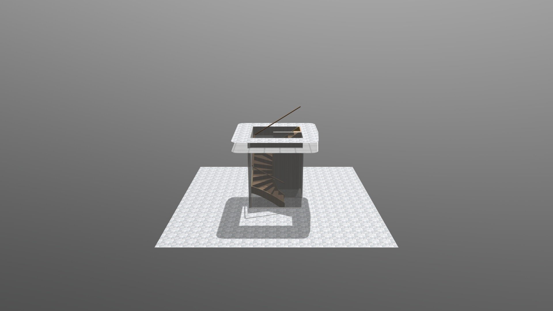 U-trappa obehandlad med eksteg - 3D model by Snickeri Stark ...