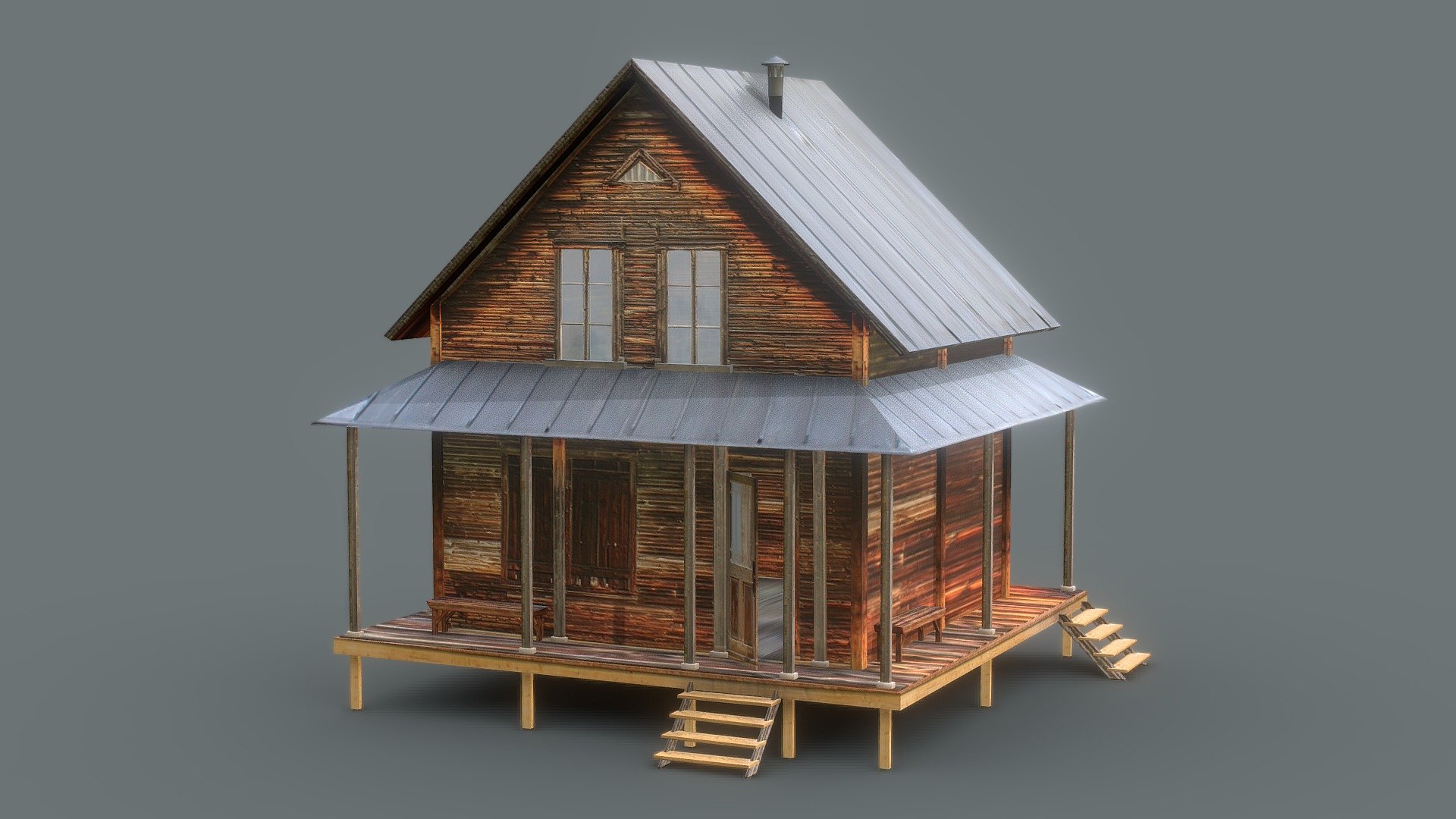 Tiny Wooden House or Hut - Buy Royalty Free 3D model by 3Dee ...