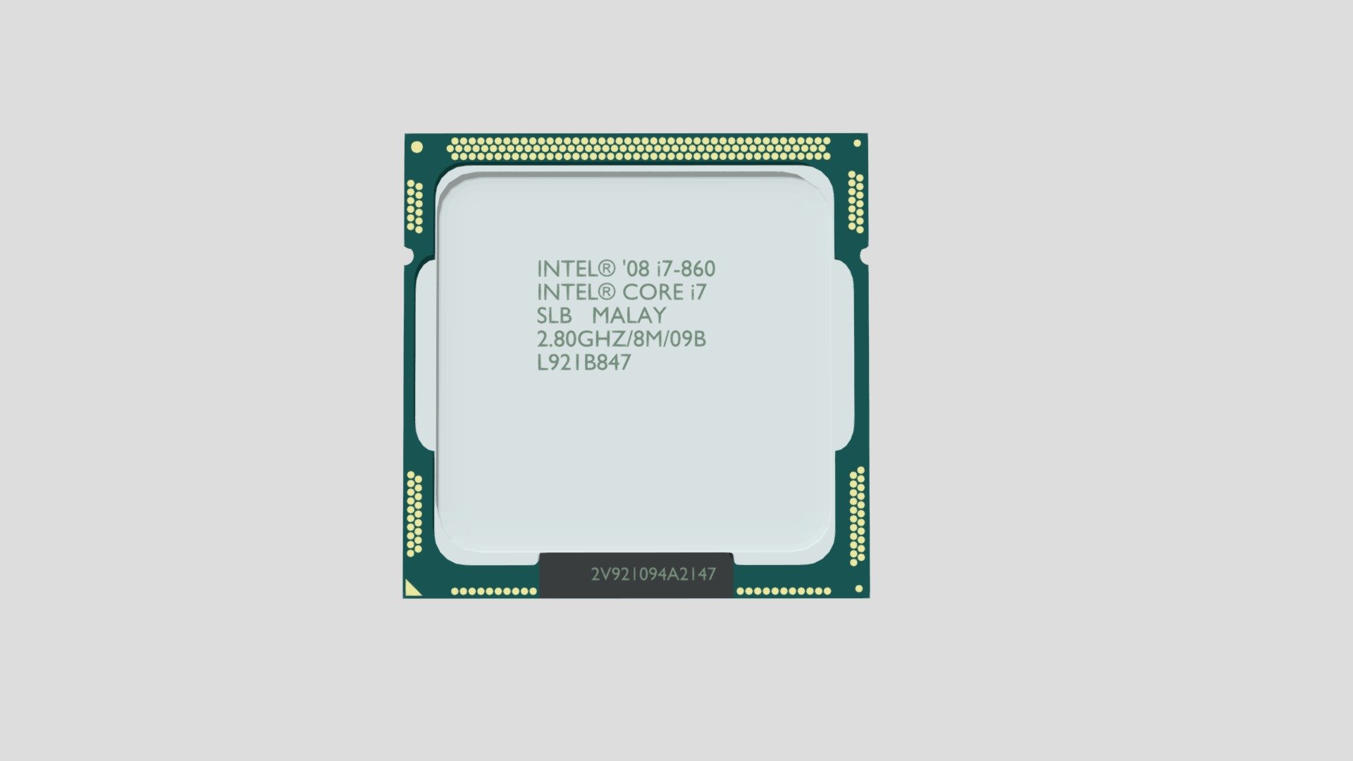 [Old] INTEL Core i7-860 LGA1156 - Download Free 3D model by Хлюпич ...