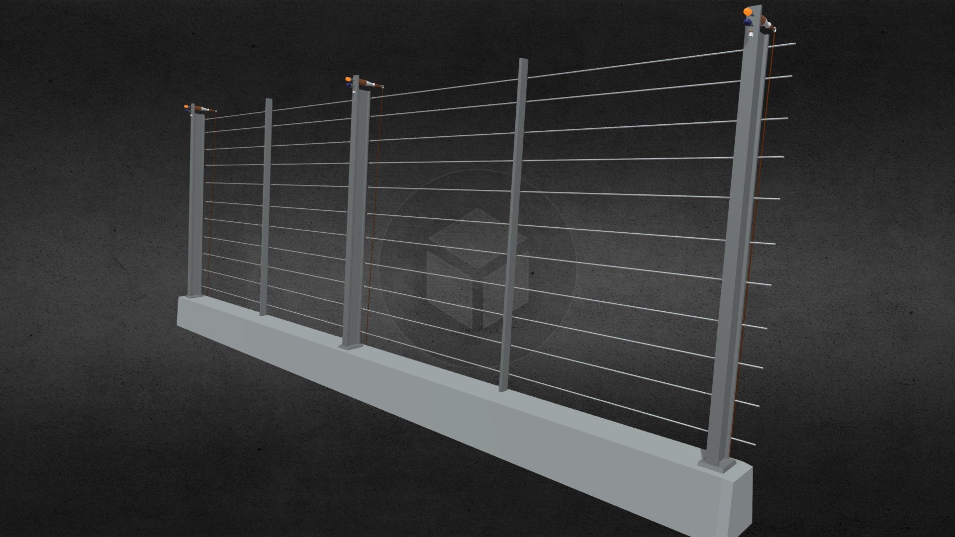Electric fence Jurassic Park - Download Free 3D model by p.wb (@pe_wube ...