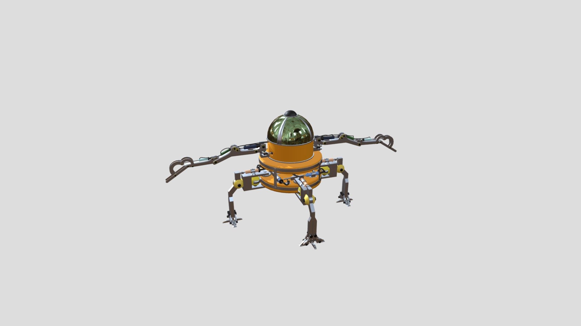 Hydraulic robot - 3D model by 3DLainerStudio (@3dLainerSt) [1b1a5b7 ...