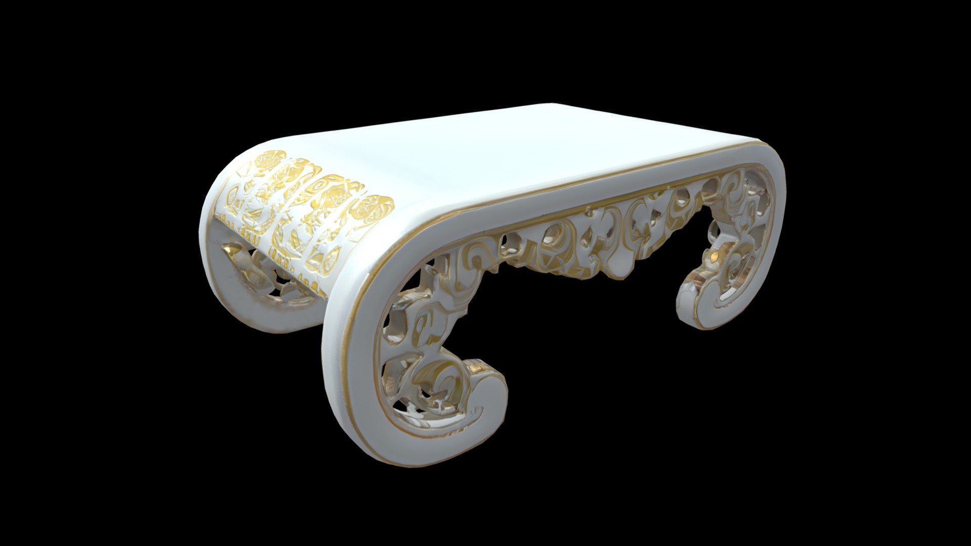 ornate decorative table - 3D model by hlaphoneshwe [1b1ad13] - Sketchfab