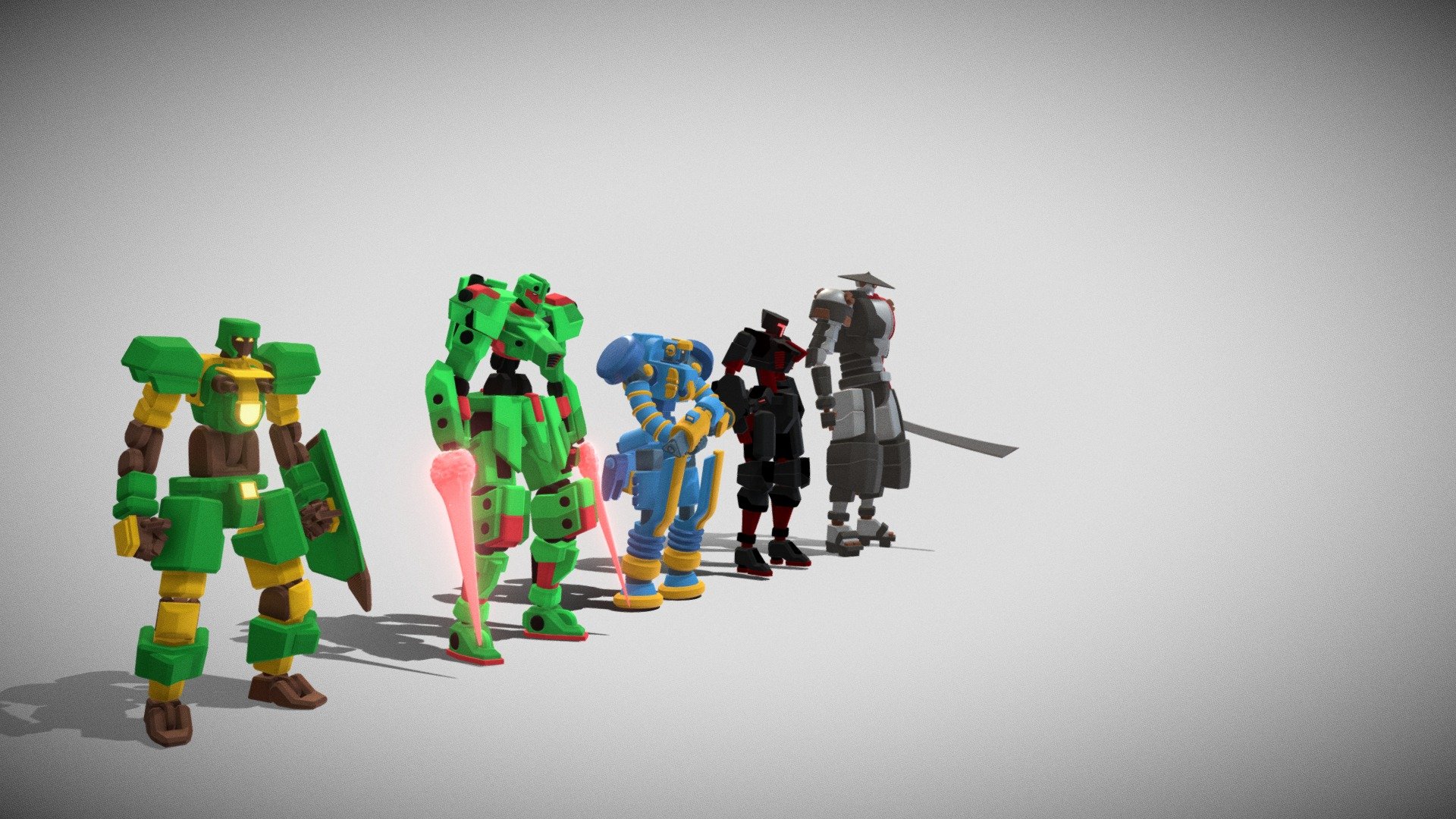 Rigged mechs pack #2 - Download Free 3D model by BENOM [1b1b871 ...