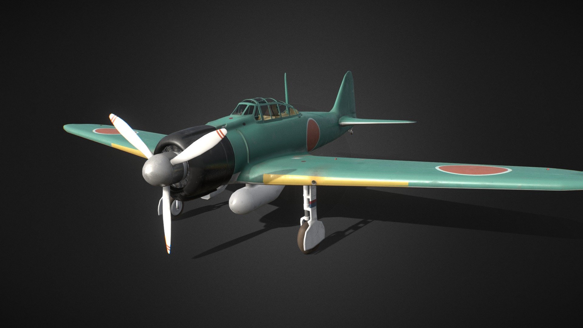 Mitsubishi A6m2 Zero - ww2 Japan plane - Buy Royalty Free 3D model by ...