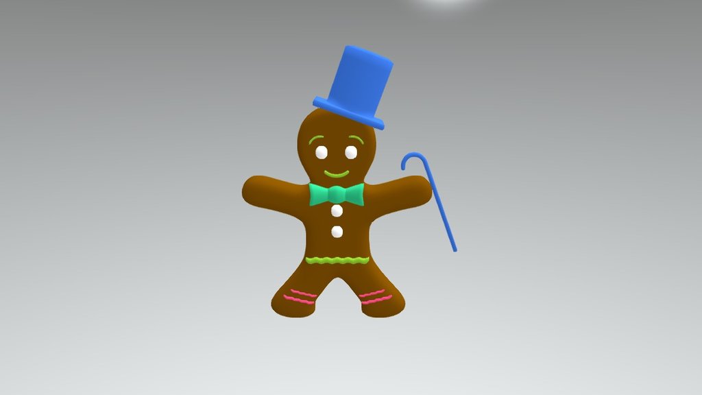 Gingerbread Man - 3D model by linbh [1b2066c] - Sketchfab