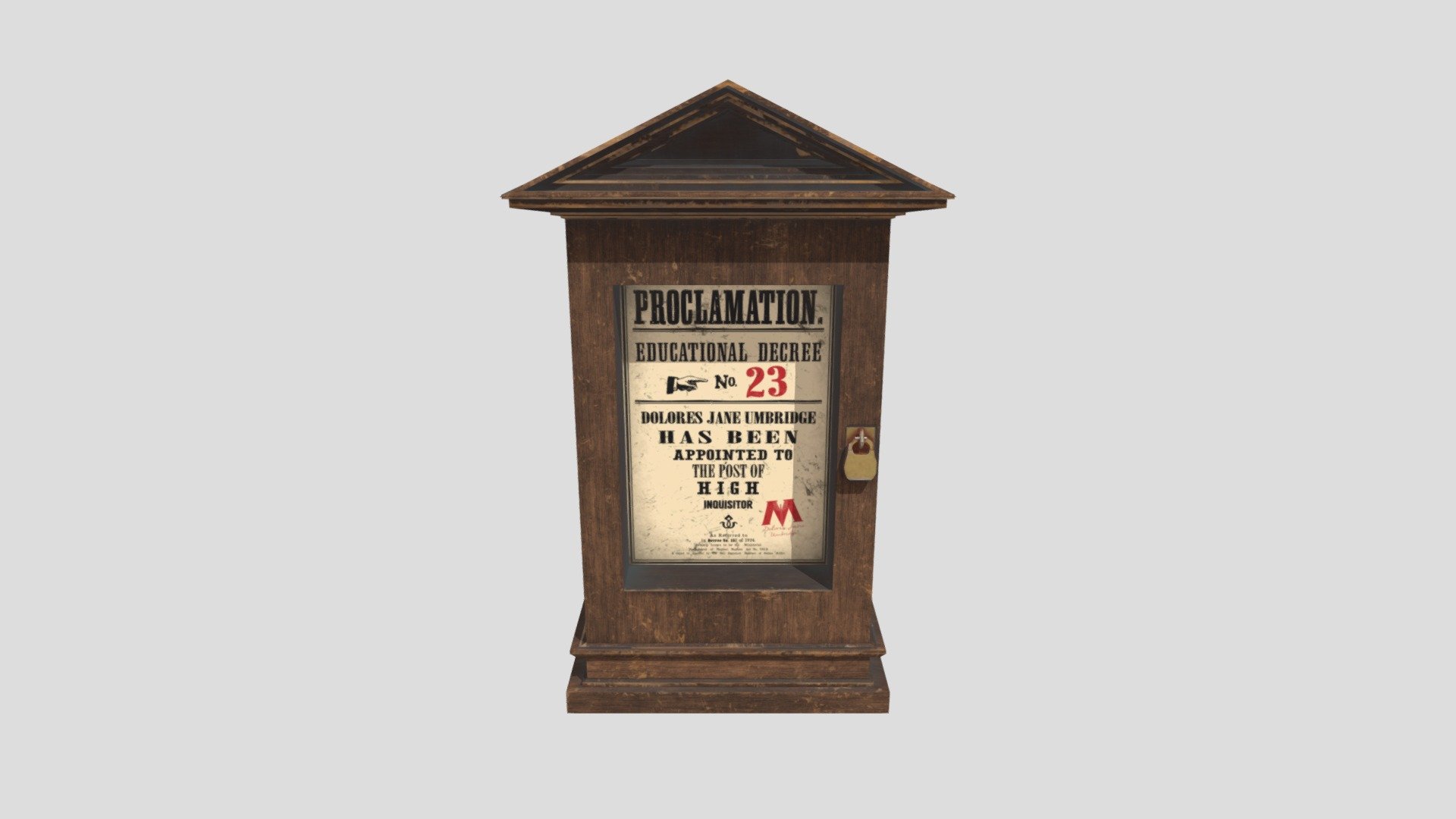 Umbridge's Decree - Download Free 3D model by Riki.exe (@Riccardo ...