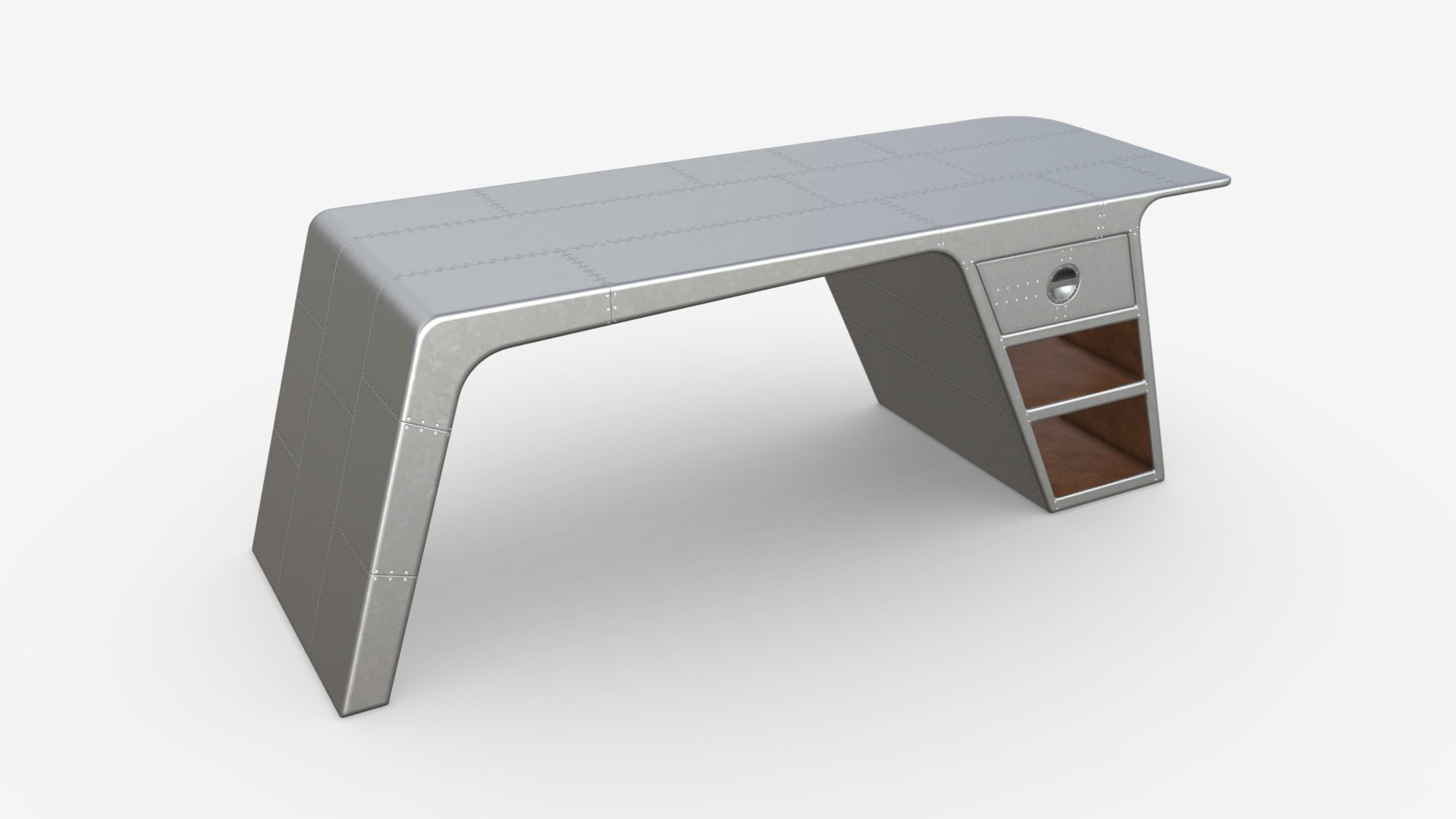 Metal Desk with Drawer 01 - Buy Royalty Free 3D model by HQ3DMOD ...