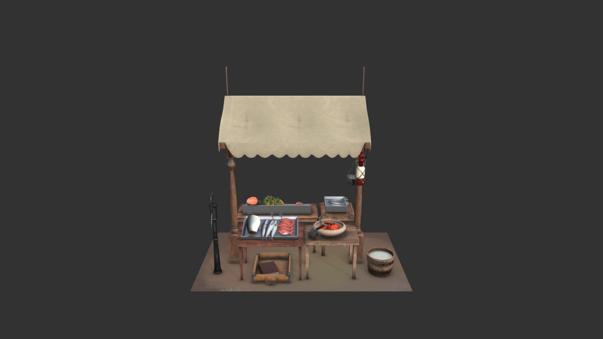 Fish Stand - 3D model by AnastasiaLarkins [1b2dae6] - Sketchfab