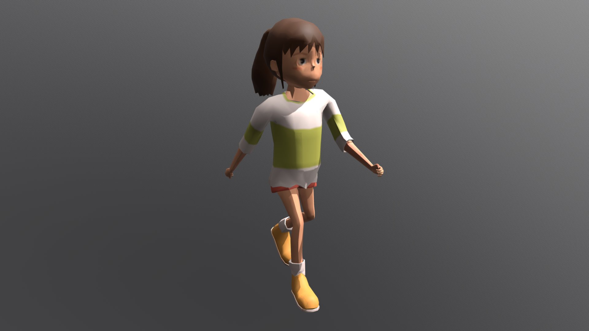 Chihiro Walk Animation - 3D model by Paraless [1b2dce3] - Sketchfab