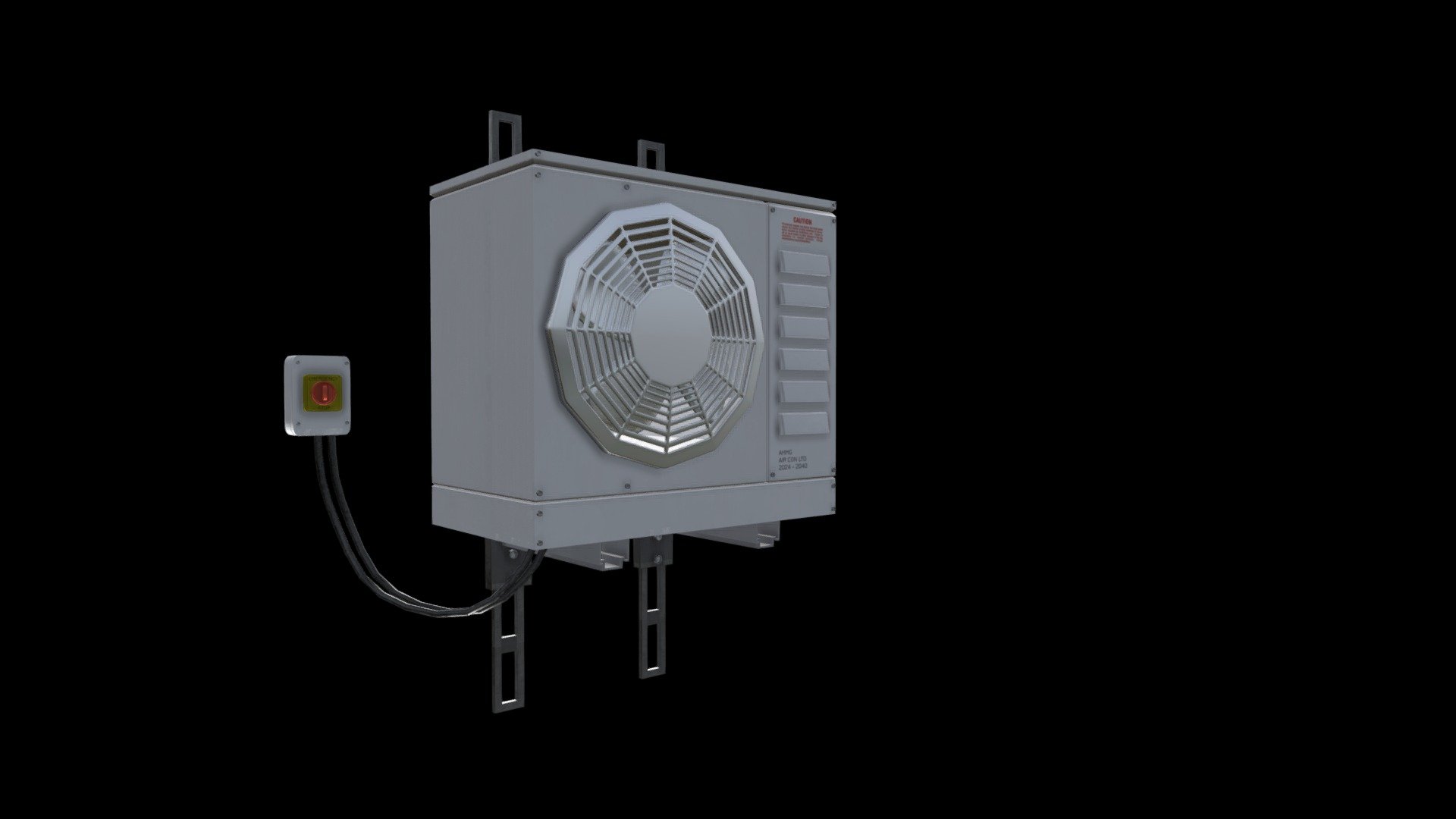 AC UNIT WALL MOUNTED ANIMATED FREE - Download Free 3D model by ...