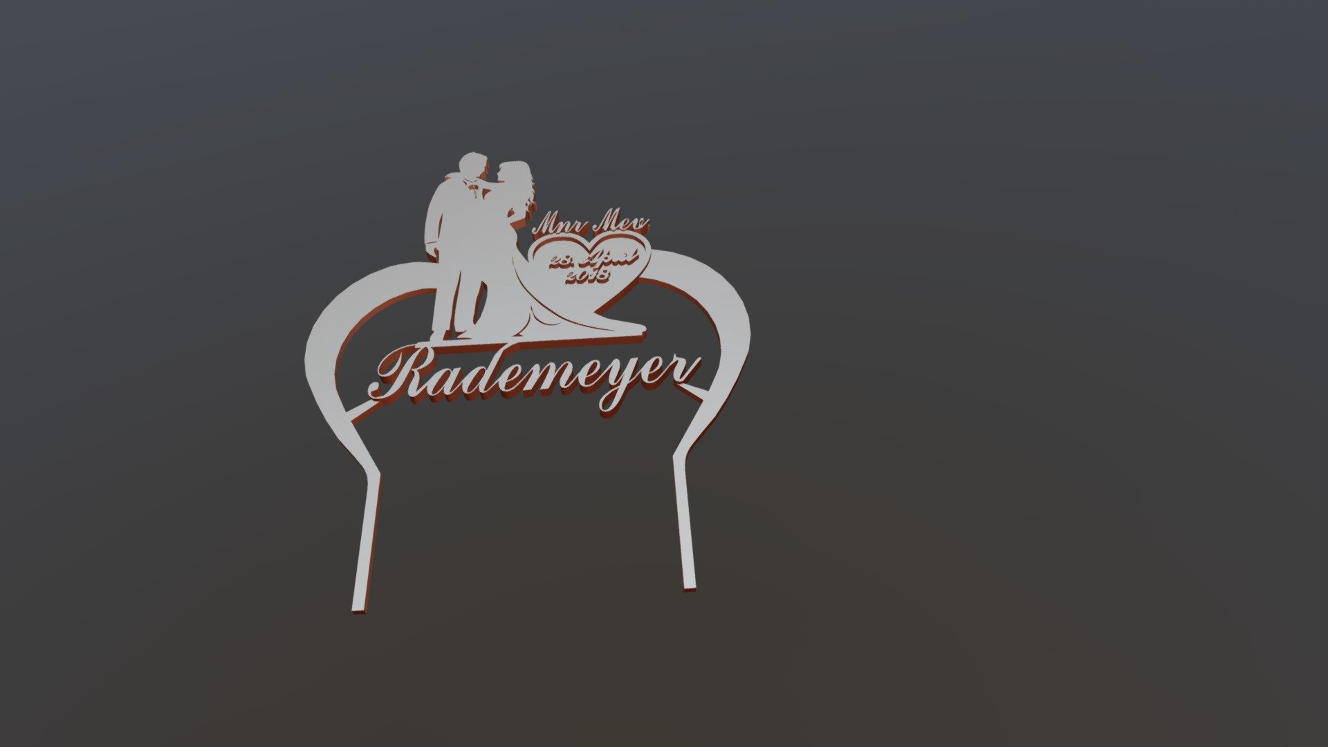 Cake Topper - 3D model by David Rademeyer (@rademeyerdavid17) [1b2f621 ...