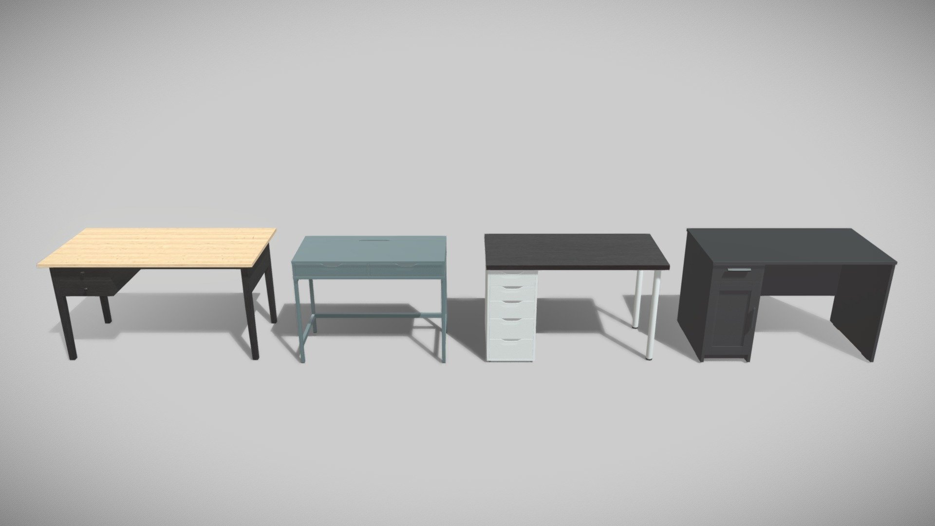 IKEA Desks set 1 - Buy Royalty Free 3D model by madMIX [1b30d55 ...