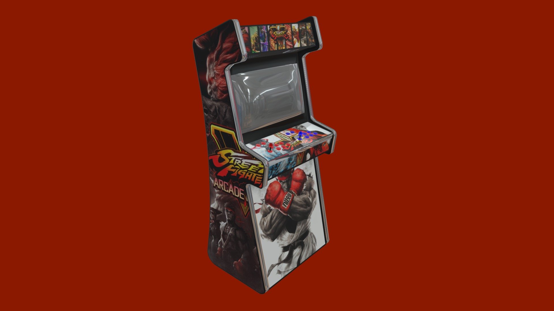 Full Size Street Fighter Arcade Machine - 3D model by skunkohm [1b35820 ...