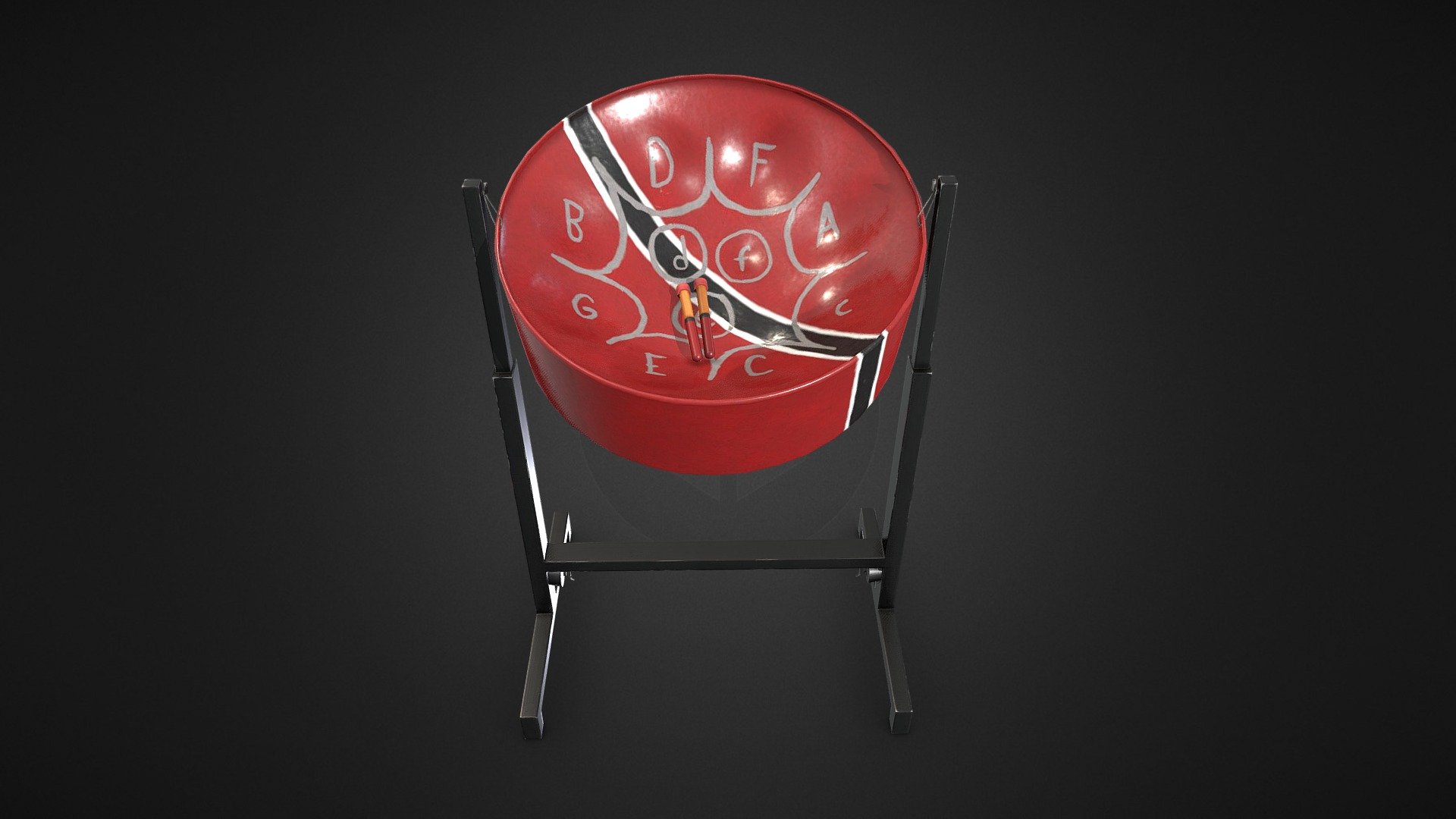 Steel Pan Painted - Buy Royalty Free 3D model by JLalmansingh ...