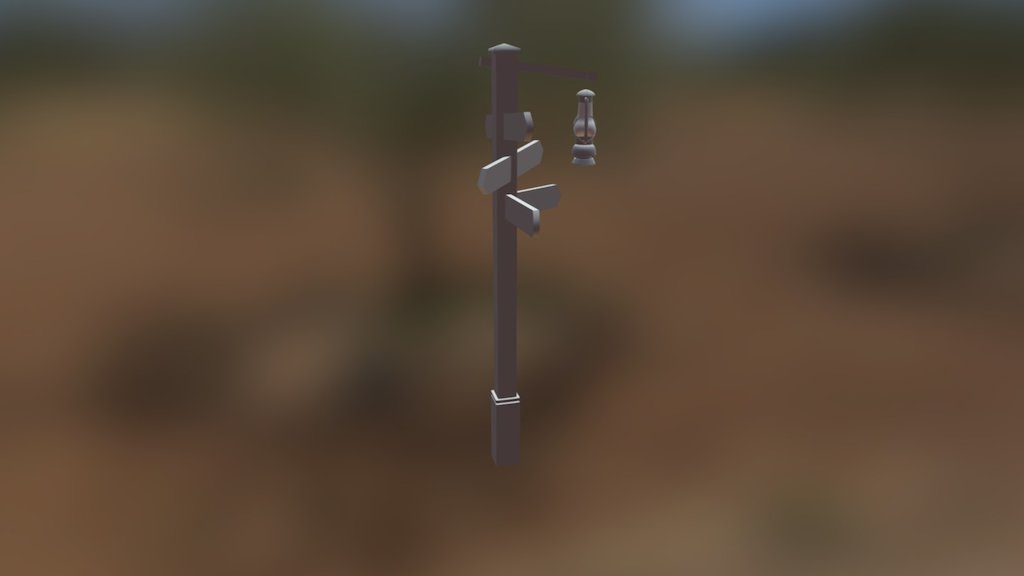 Medium Prop Model - Wild West Light Post 3 - 3D model by Ivan Olortegui ...