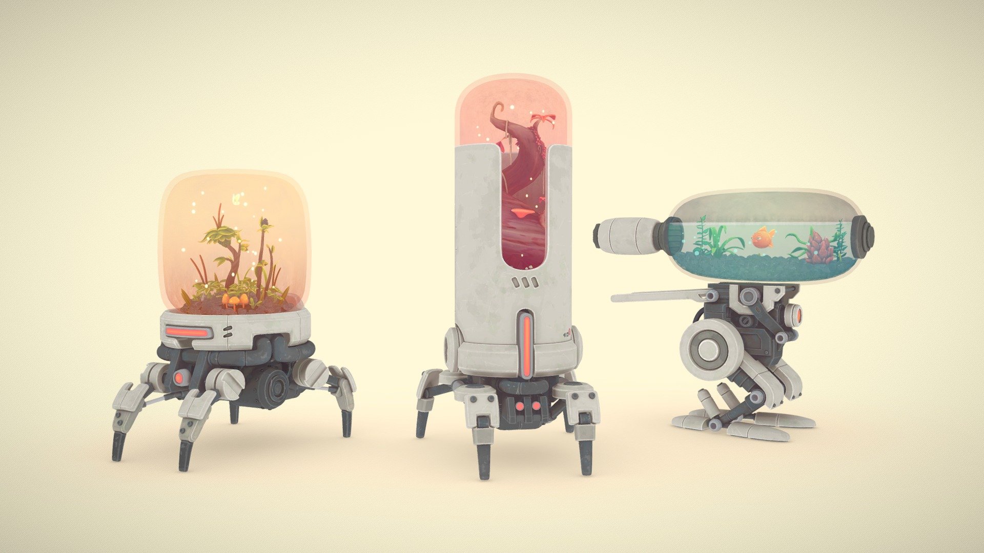 Terrarium Bots - 3D model by 8bitvince [1b3de65] - Sketchfab