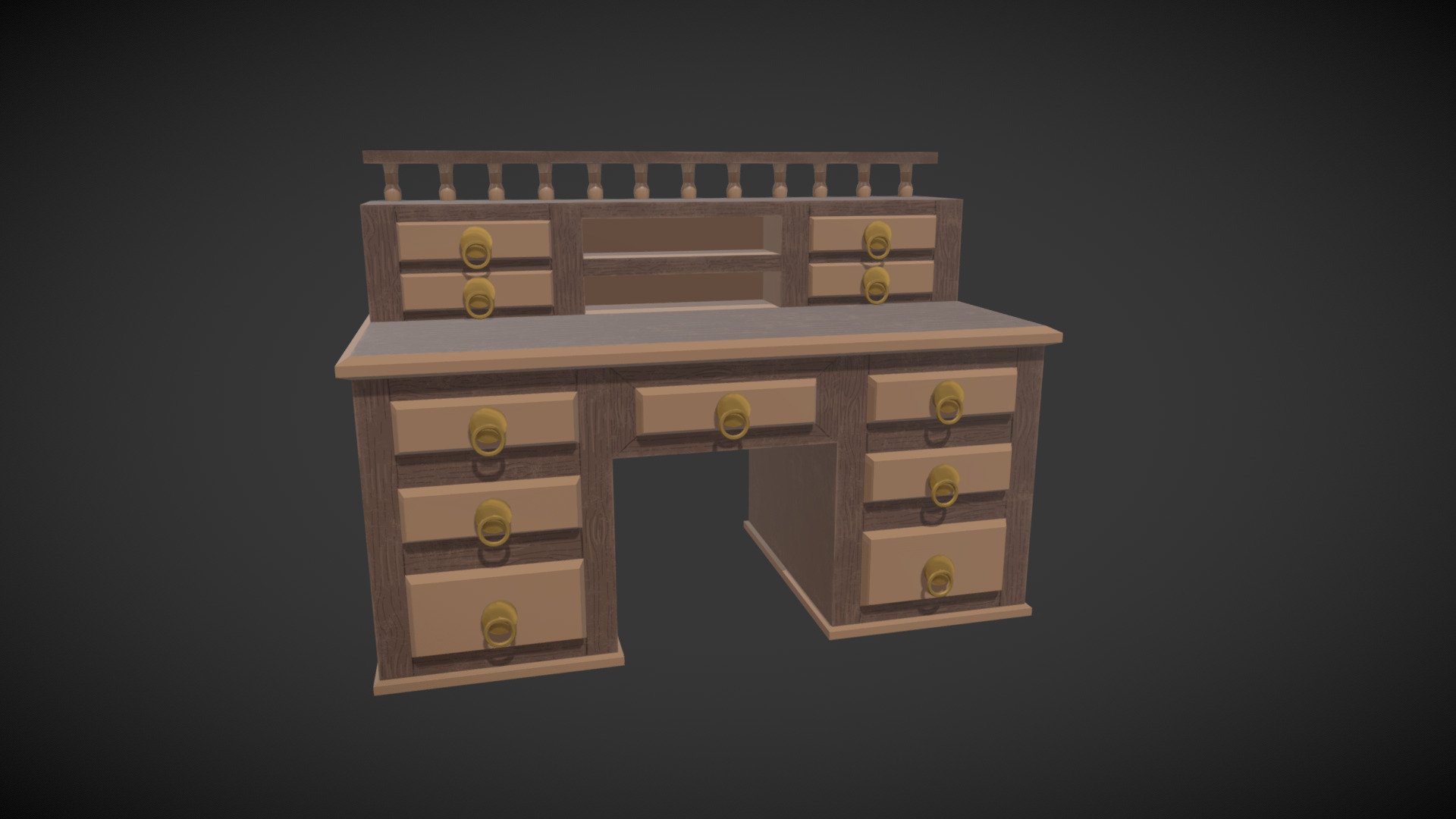 Victorian Steampunk Desk - 3D model by mr_goose.man [1b41ead] - Sketchfab