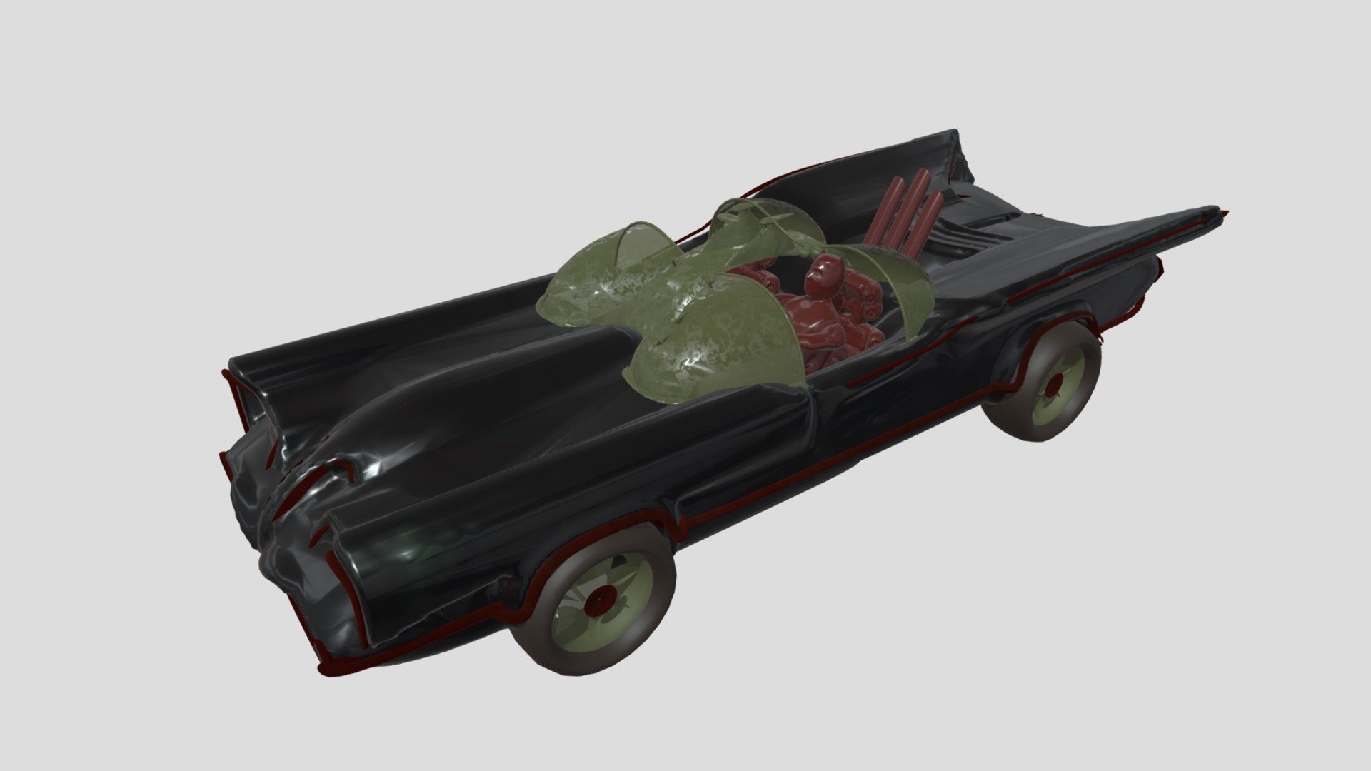 Batmobile 60s TOY worn - Download Free 3D model by AR Neophyte (@AR ...