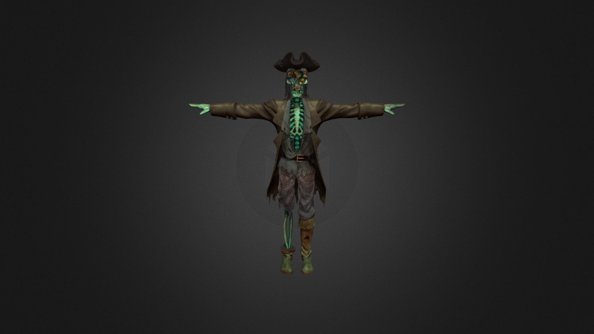 Lucky Roué the Undead Pirate Captain - 3D model by rhona.filgueras ...