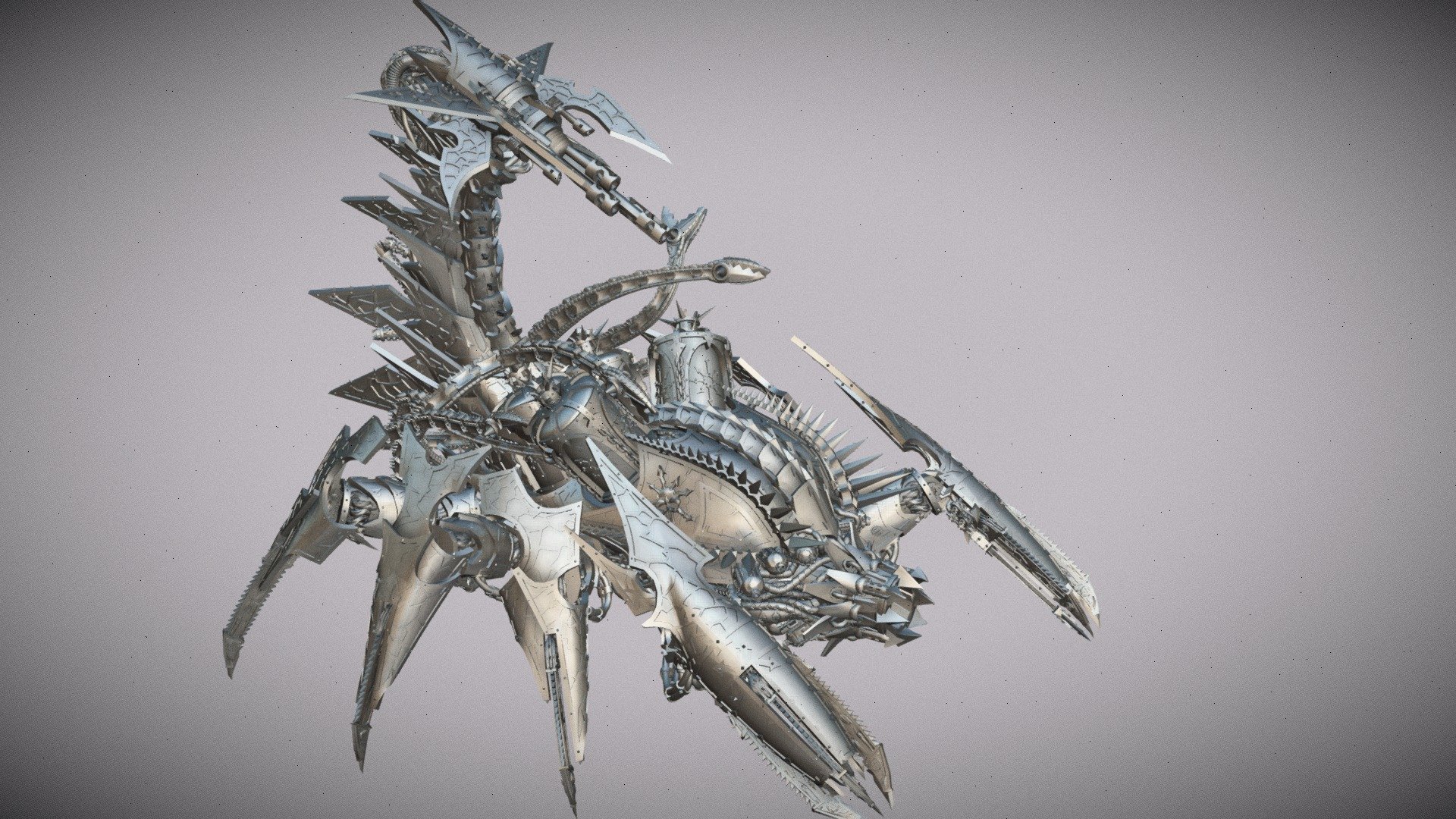 Chaos mechanical armoured scorpion - 3D model by kwyk [1b4a8fd] - Sketchfab
