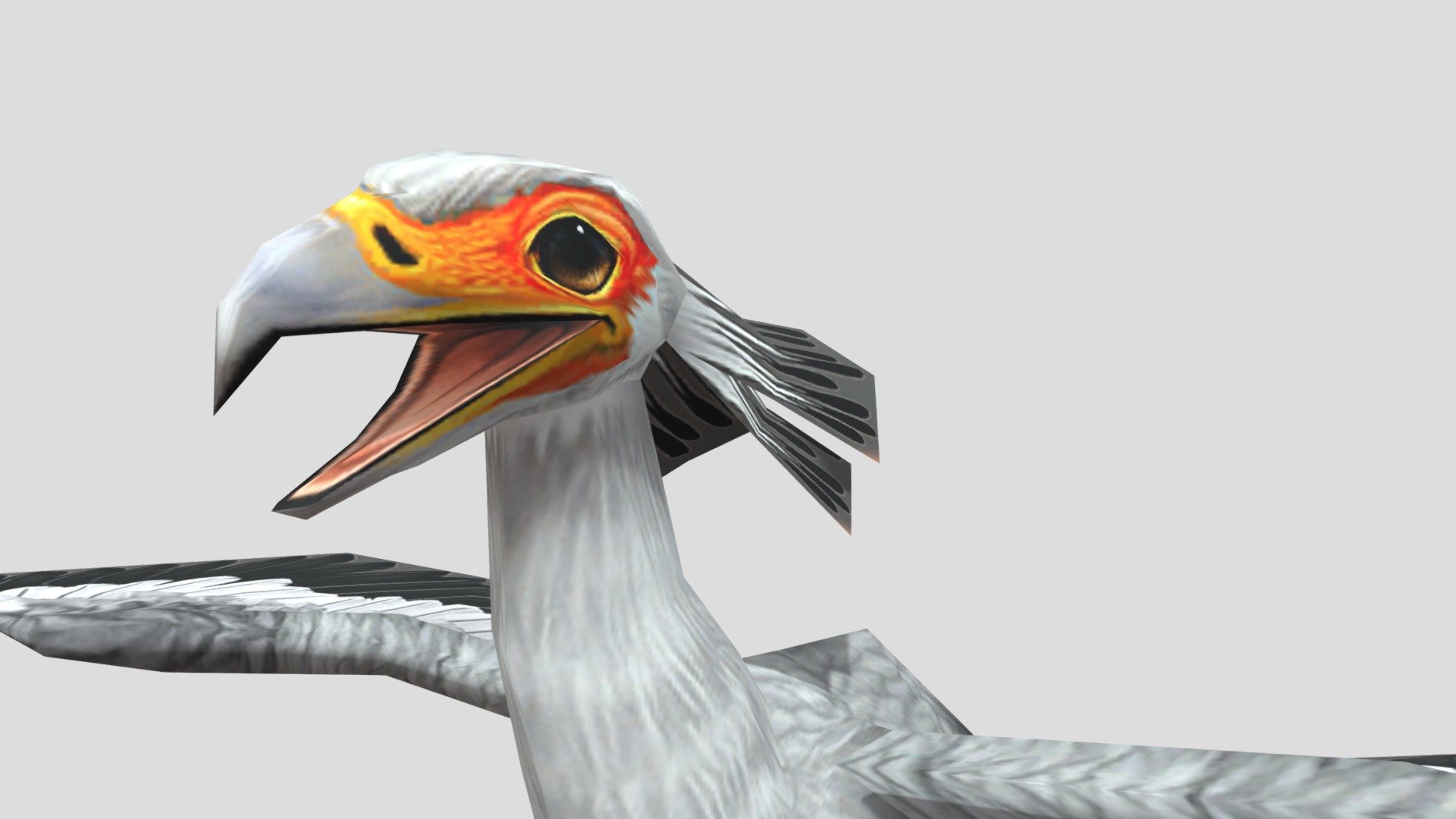 Secretary Bird - Download Free 3D model by Hallow (@Seraphirax ...