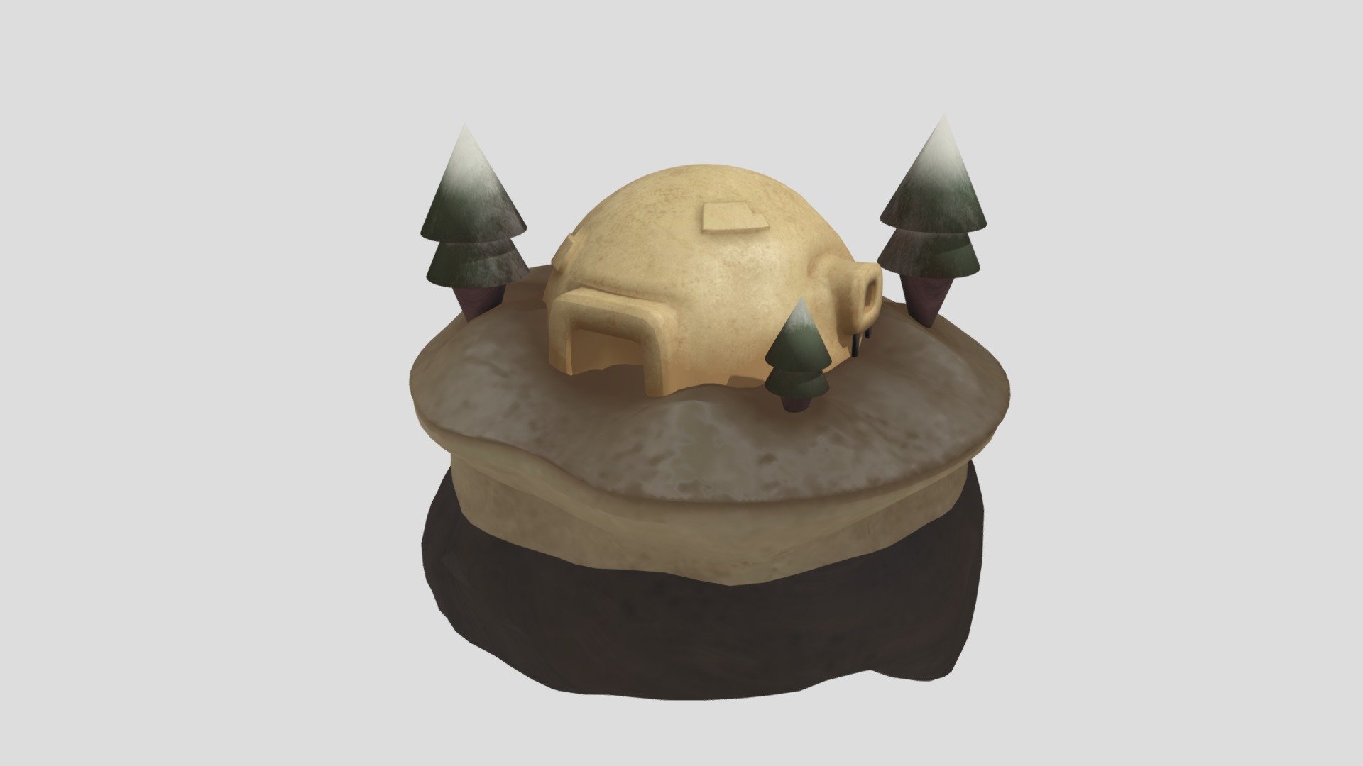 The Floating Secluded Sand Hut - 3D model by Mumbler Art (@mumbler_art ...