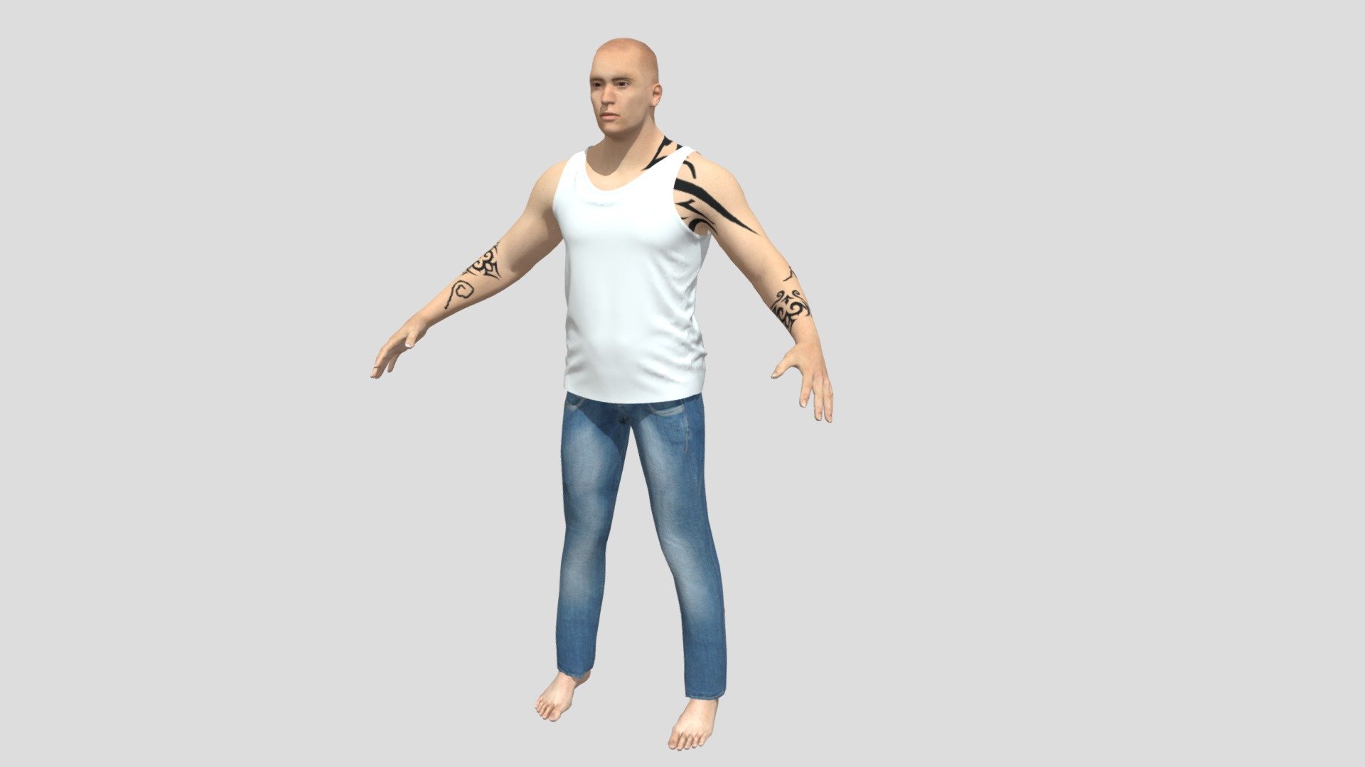 Brawler - Game-Ready Character - Download Free 3D model by Zihaan3D (@sihagames) [1b562d3 ...
