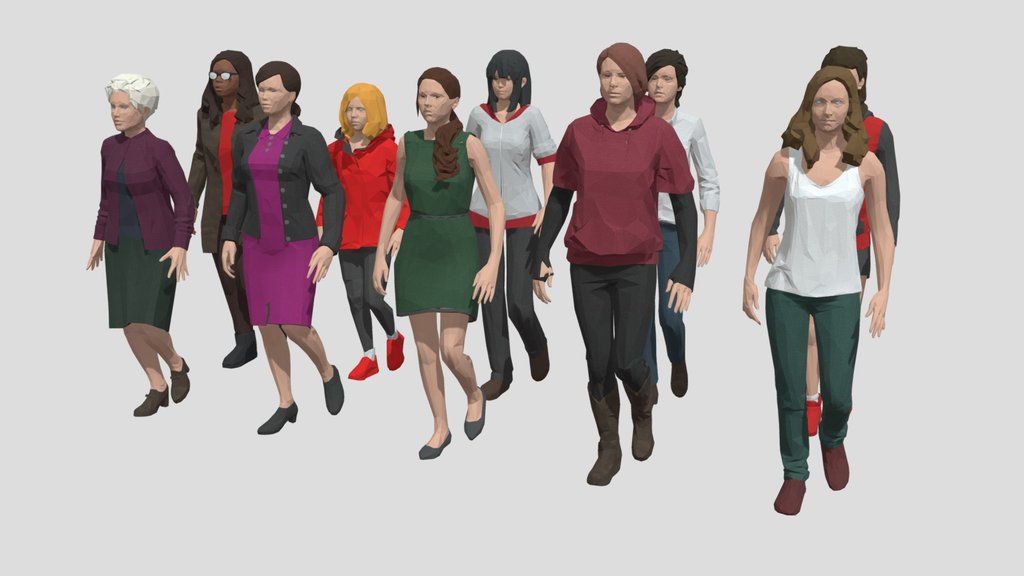 walking - A 3D model collection by wprenderg - Sketchfab