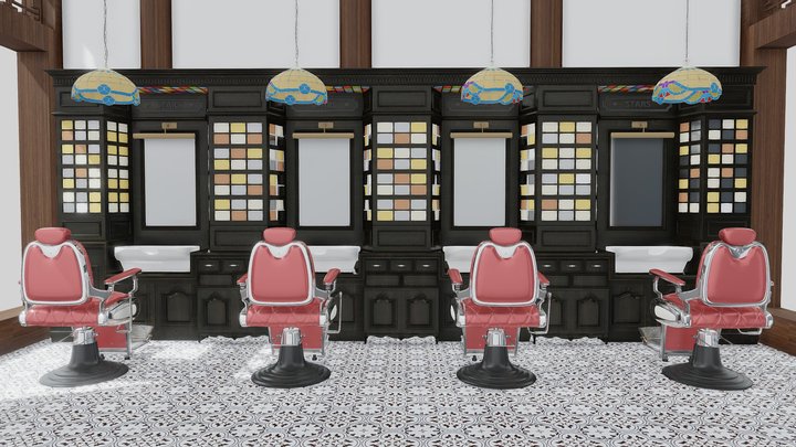Barber-shop 3D models - Sketchfab
