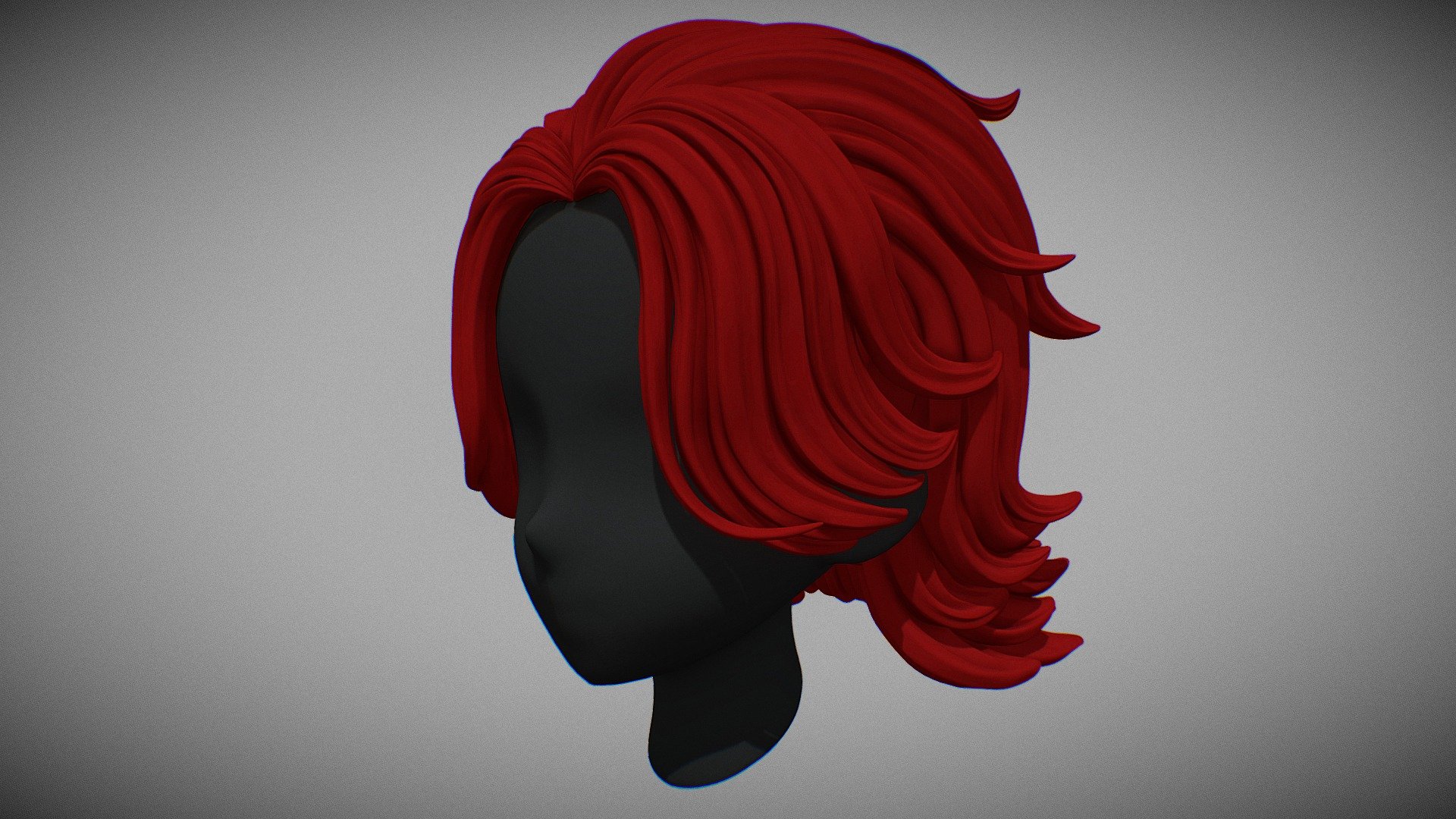 Stylized Anime Hair – High Poly Sculpt - 3D model by ZenthosStudio ...