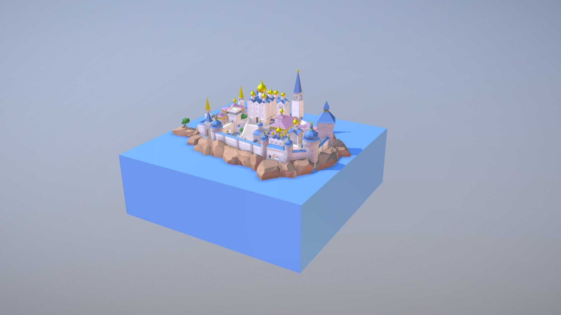 Low Poly Stylized Castle - Download Free 3D model by jama_v (@Jamav ...