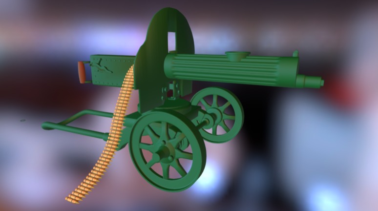 Heavy machine gun Maxim 1910-1940 - 3D model by Moriarty [1b5d6b0 ...