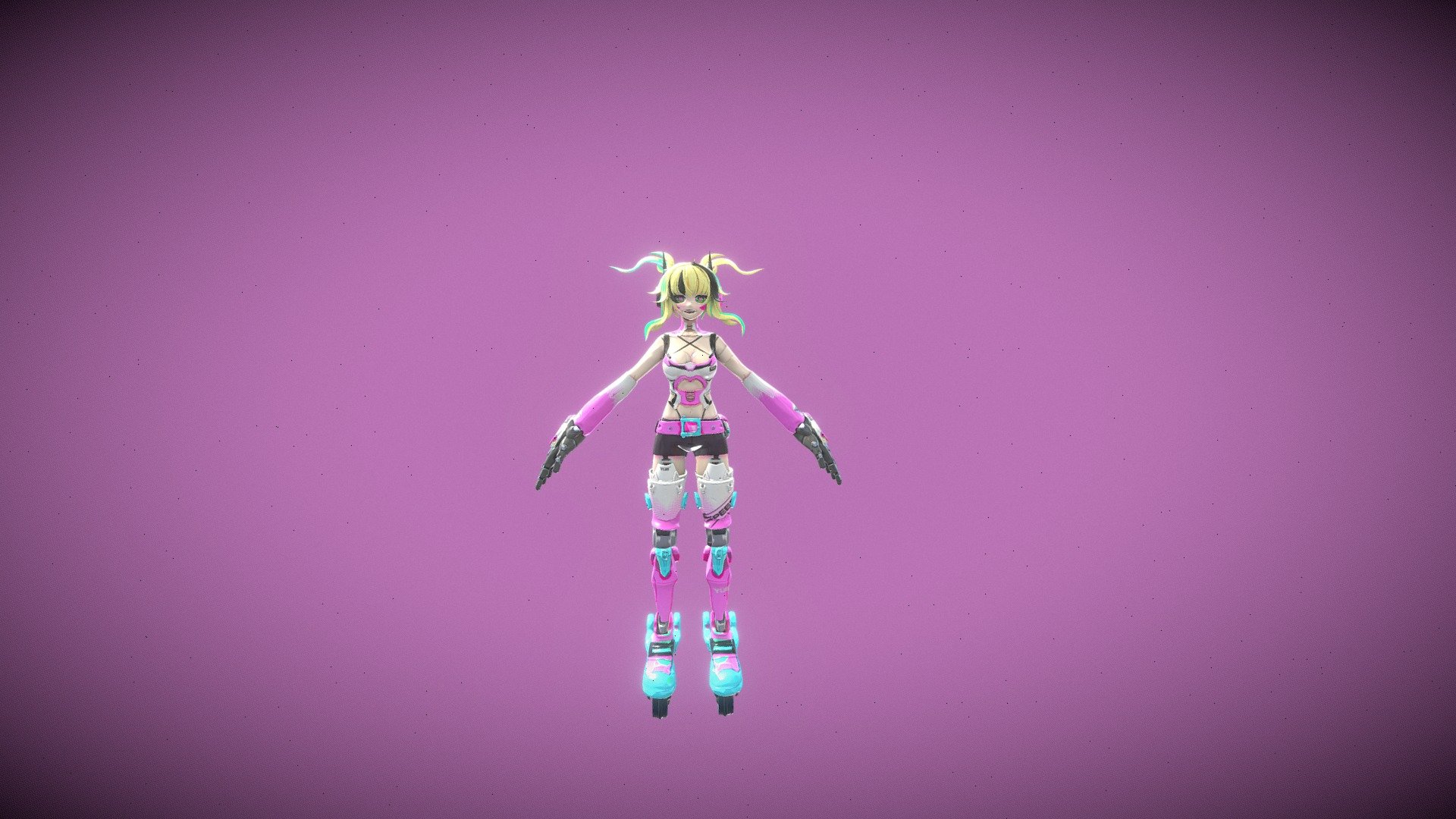 Rollergirl - 3D model by toka14 [1b5d8e1] - Sketchfab