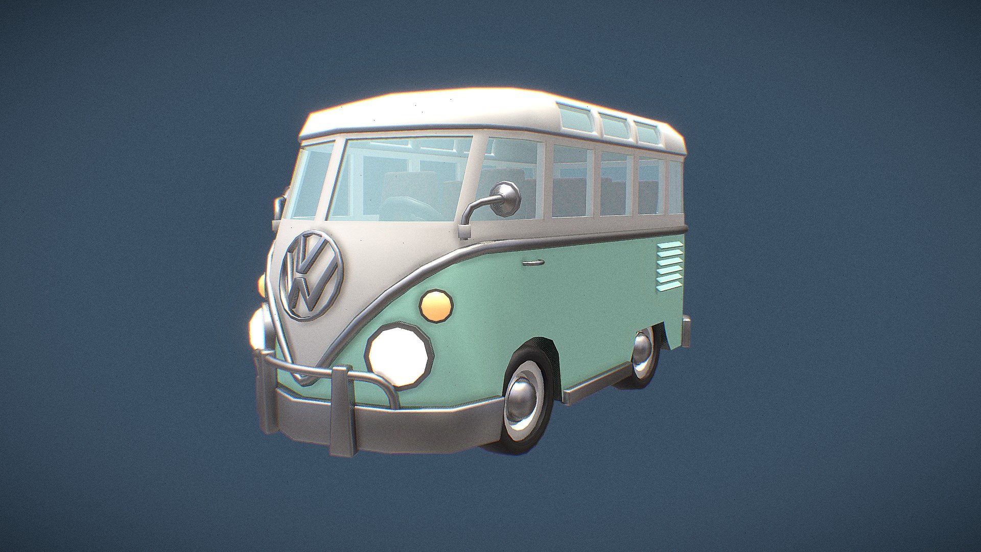 Stylized Volkswagen Samba Bus - 3D model by Nicolas Janowski ...