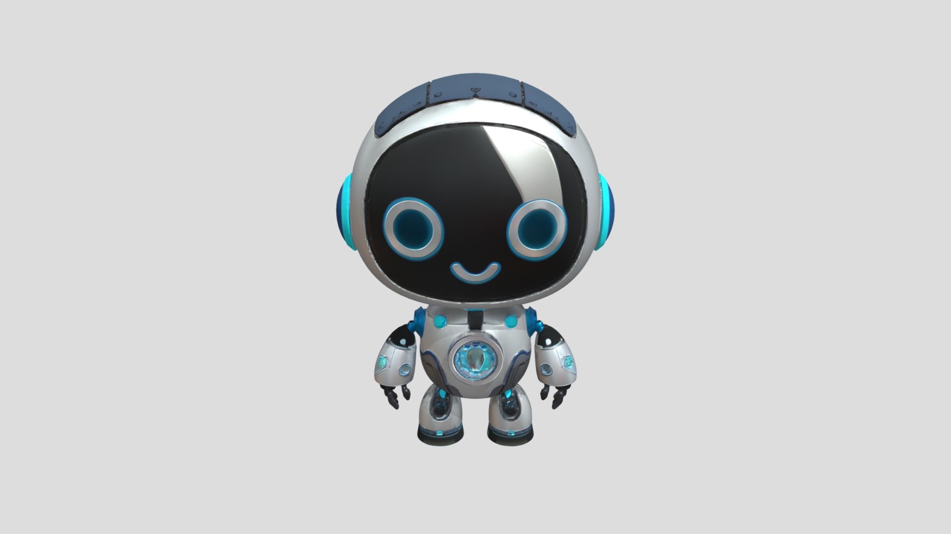 cute futuristic robot - 3D model by ombadgujar_931 [1b651ad] - Sketchfab