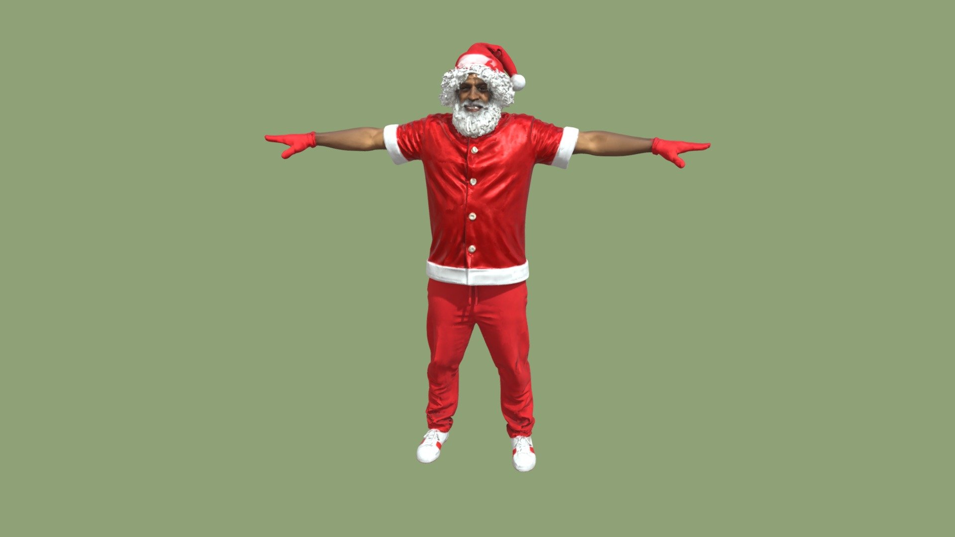 Afro Santa's T-Pose Celebration - Download Free 3D model by minglanders [1b65f69] - Sketchfab
