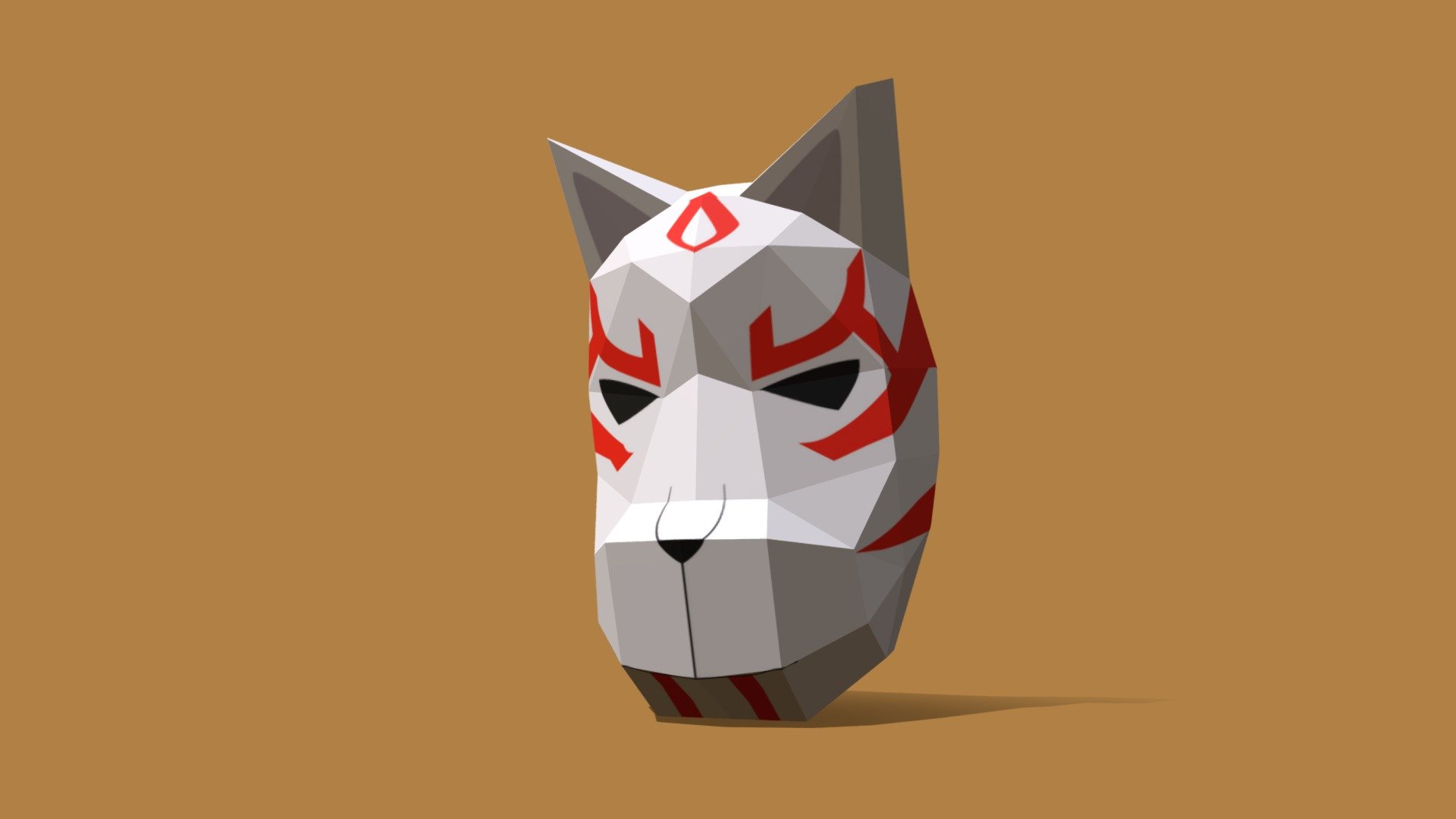 Kitsune Mask - 3D model by TricksOfPaper [1b663c1] - Sketchfab