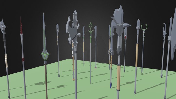 Polearms 3D models - Sketchfab