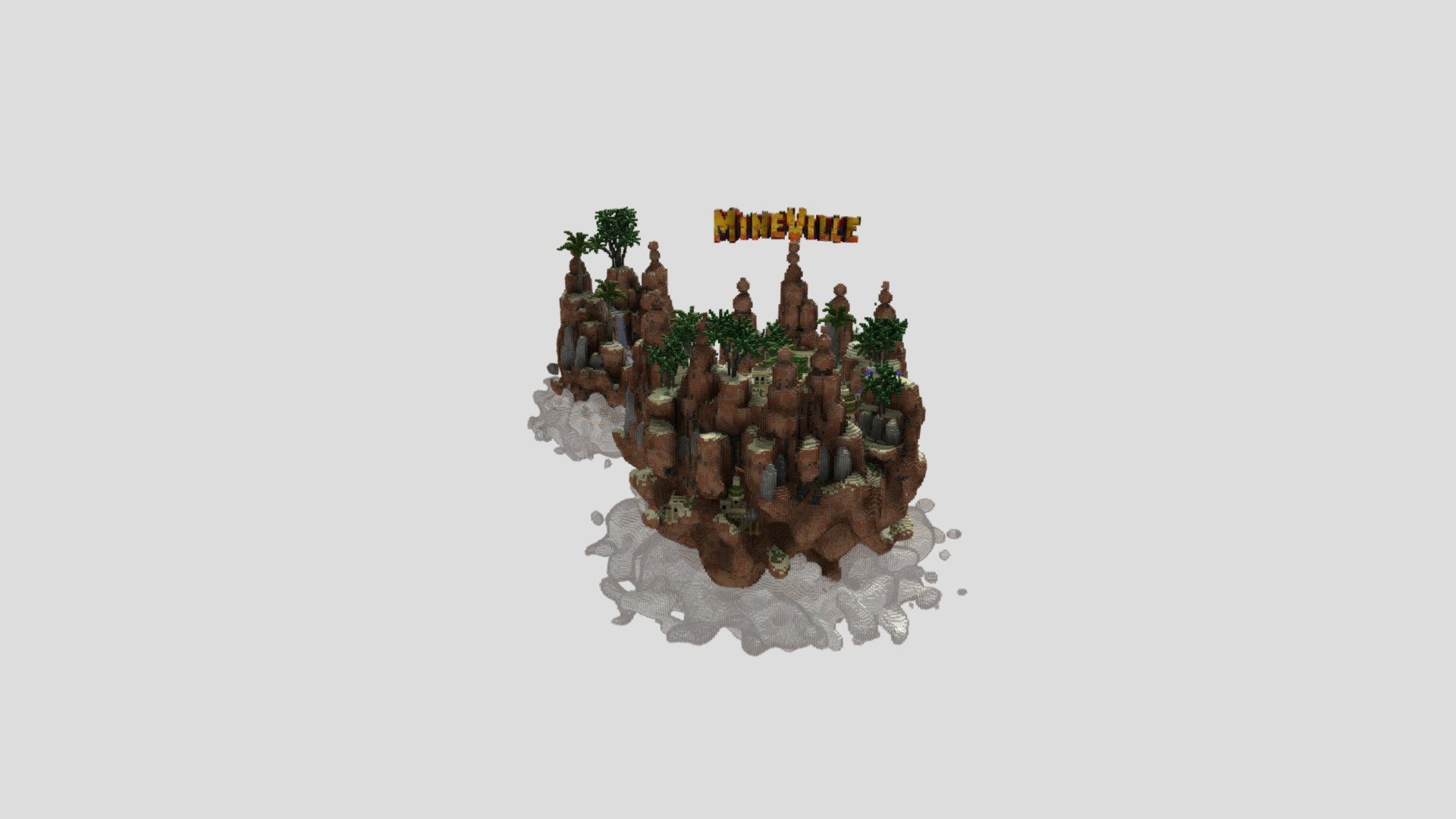 SkyBlock spawn (MineVille) - Download Free 3D model by igonomic ...