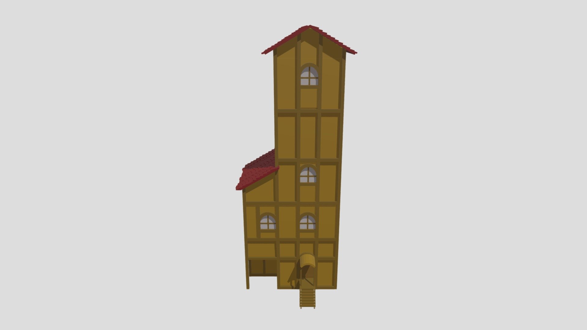 Spooky Tall House - 3D model by Aaron Bravo (@aaronbrav) [1b6c464 ...