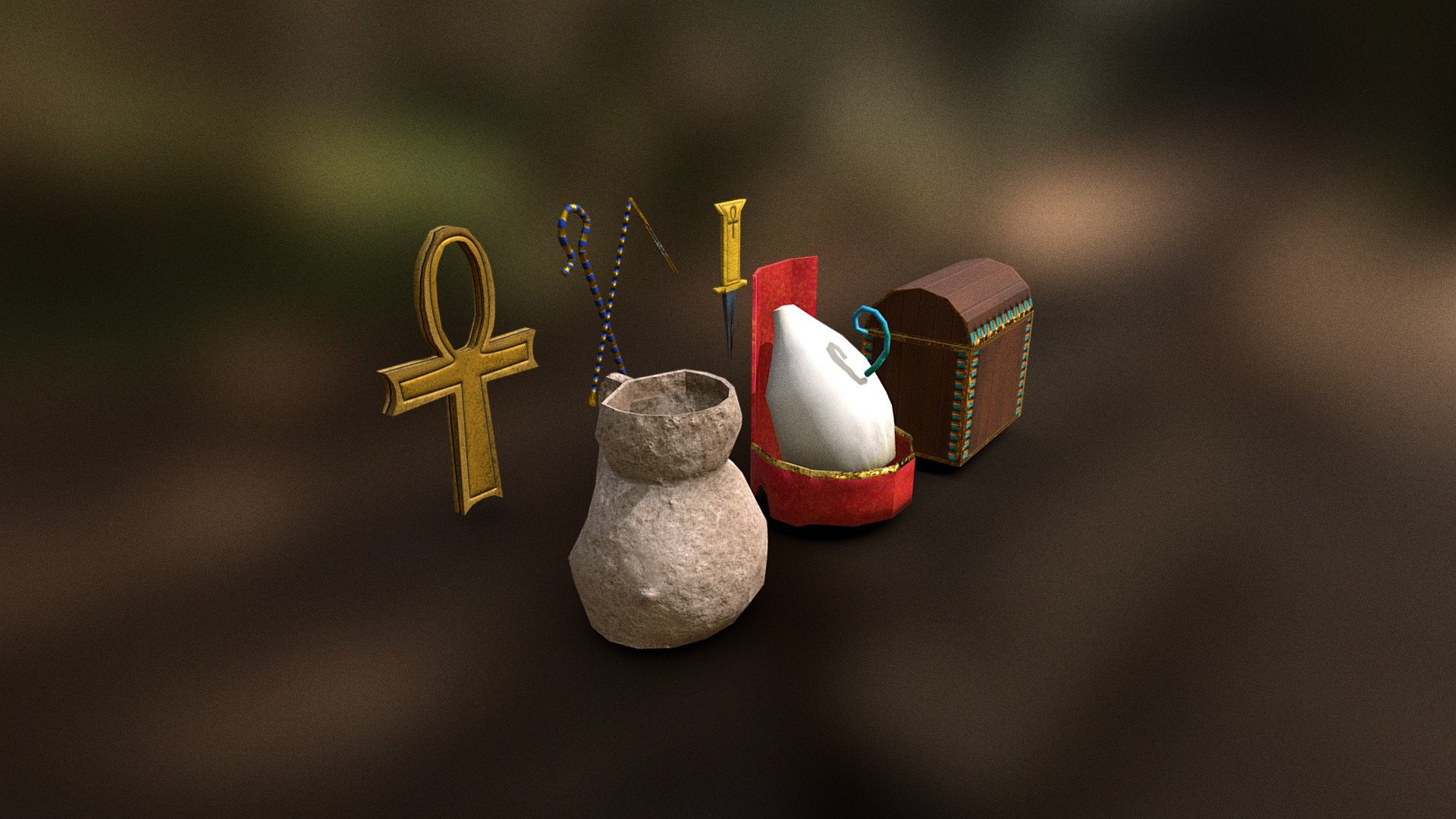 Ancient Egyptian items (MMST12019 Assignment 1) - Download Free 3D ...