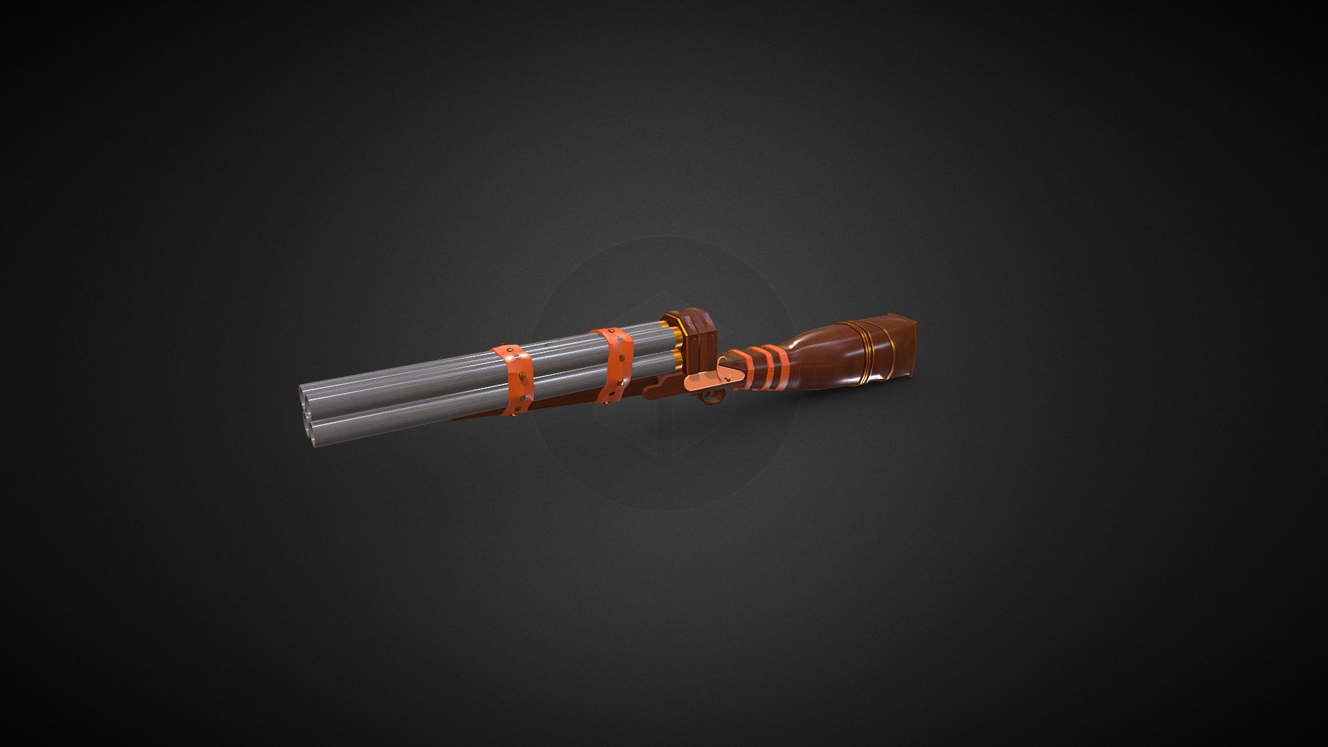 Steampunk Quad-Barreled Shotgun - 3D model by khawajaibrahimsalim1 [1b7140c] - Sketchfab