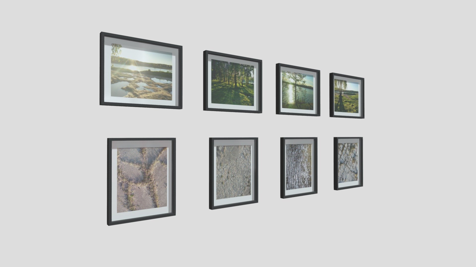 Framed paintings Pak1 - 3D model by windupbird [1b75102] - Sketchfab