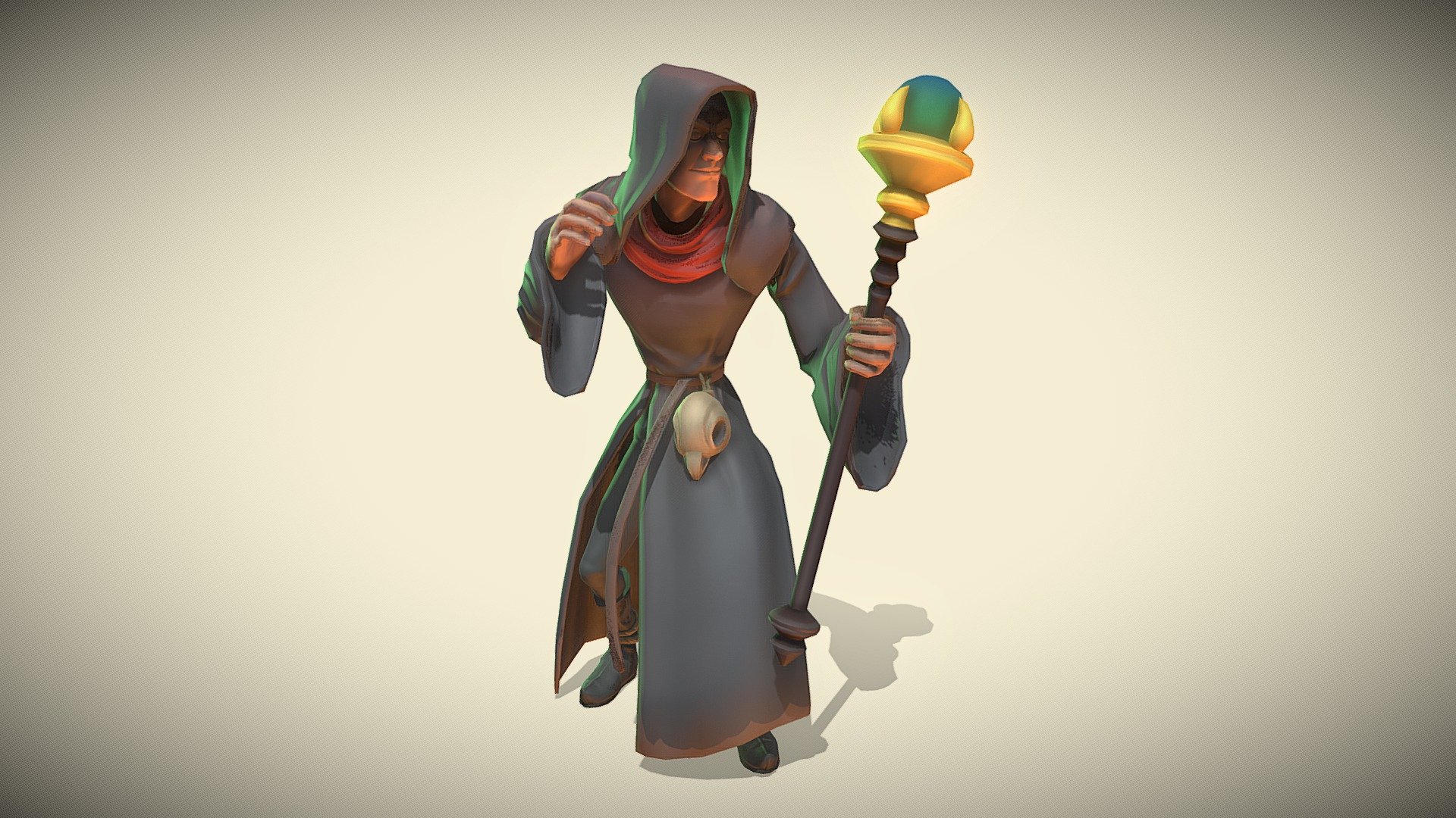 Wizard 1 - 3D model by Shuang Chia (@ShuangChia) [1b7ced4] - Sketchfab