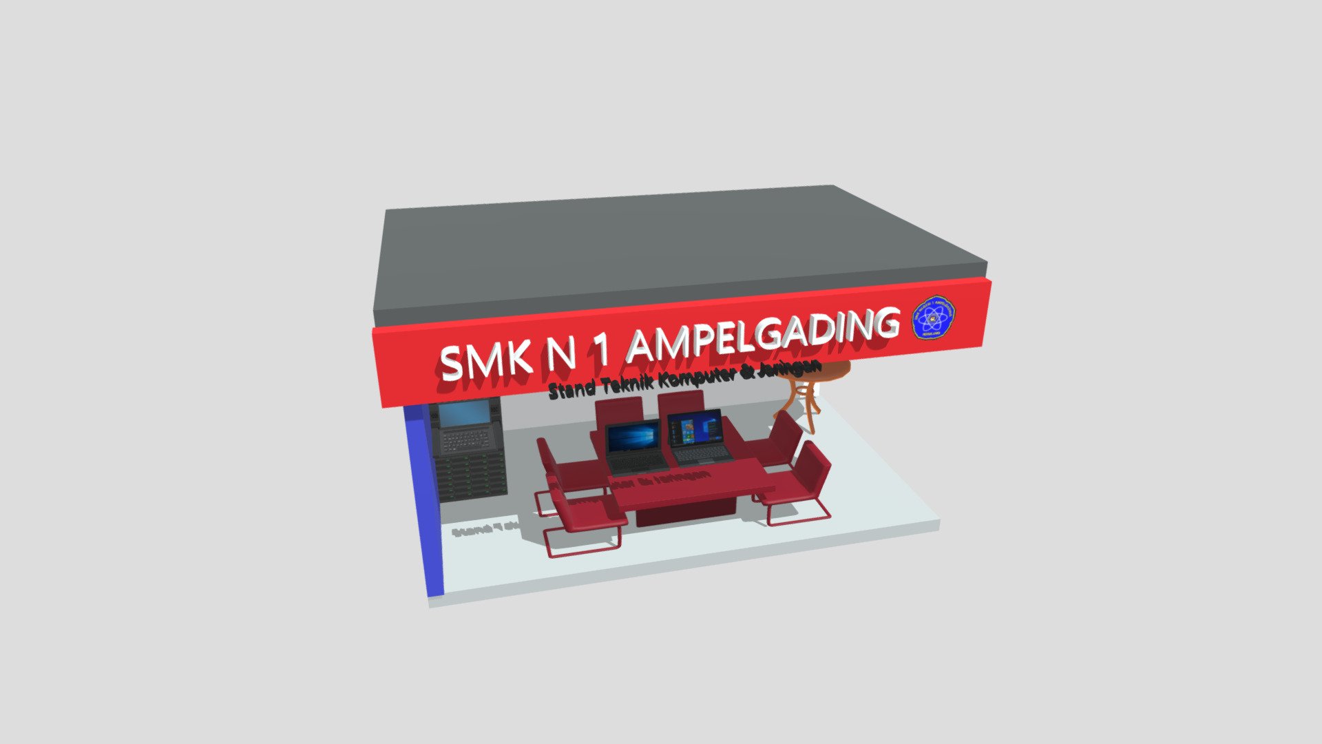 Stand Pameran TKJ - 3D model by akhwan [1b7d19e] - Sketchfab